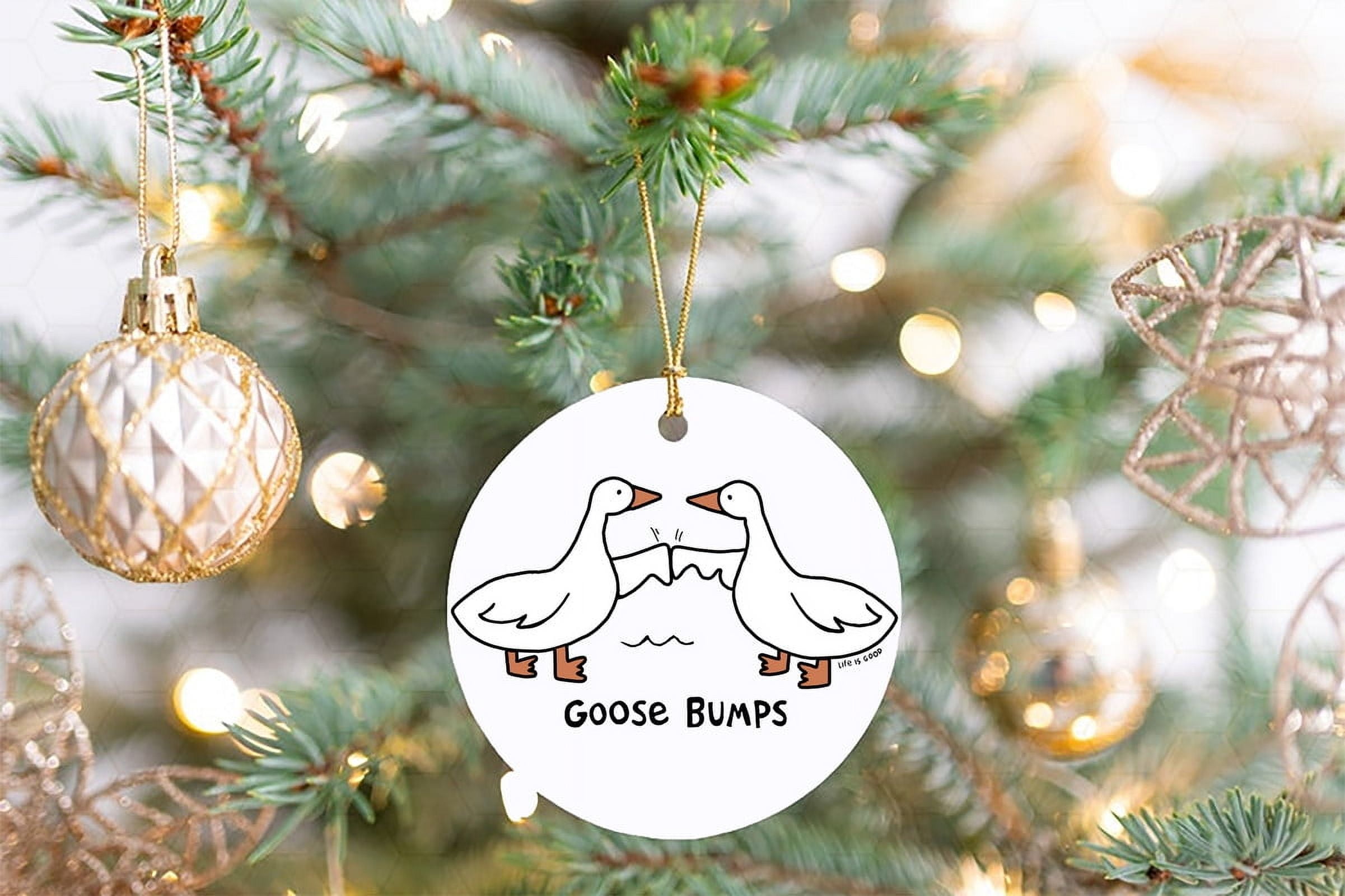 Goose Bumps Ceramic Christmas Ornament - Cute and Funny Holiday Decor - Walmart.com