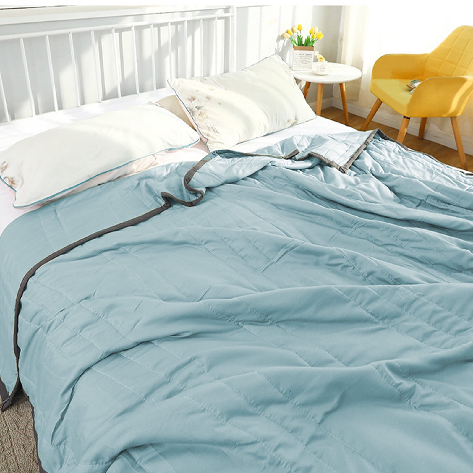 Goose Down Comforter Queen Size- All Season Duvet Insert 100% Cotton ...