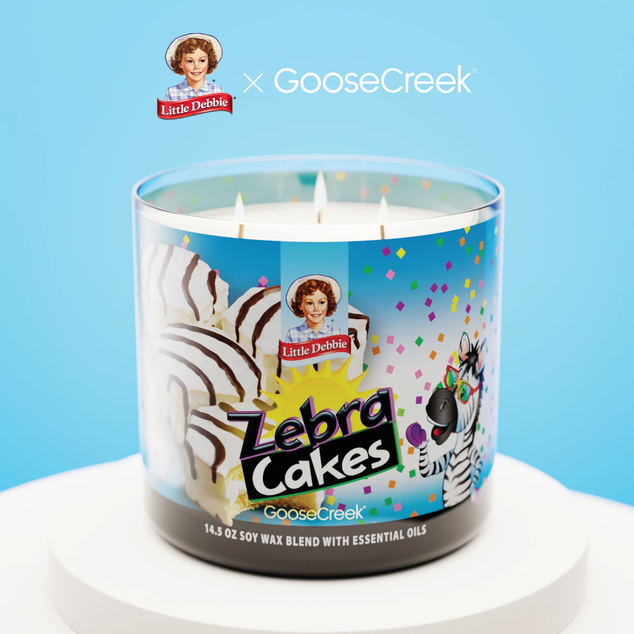 Goose Creek Little Debbie Zebra Cakes Scented 3-Wick Jar Candle 14.5oz ...