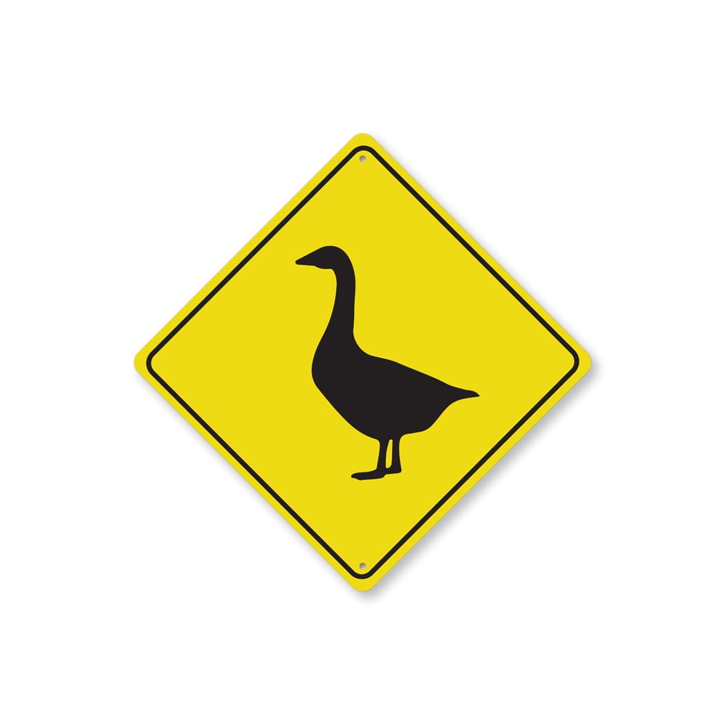 Goose Crossing Diamond Aluminum Metal Decor Sign - 12" x 12" - Walmart.com