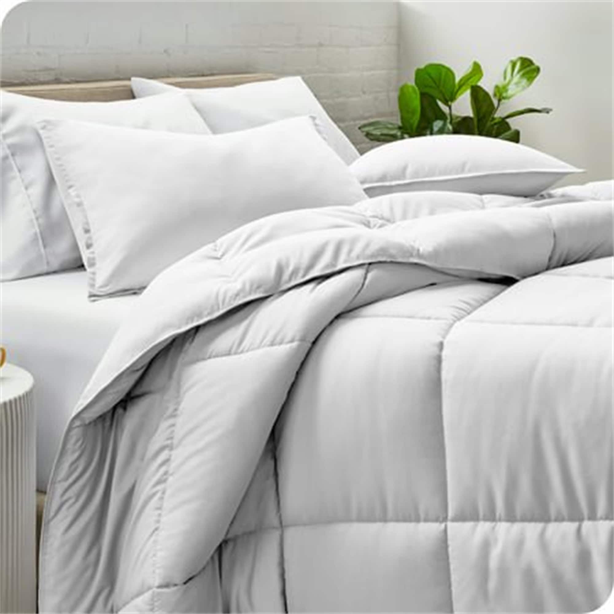 Goose Down Alternative Comforter Set White - Oversized Queen - 3 Piece ...