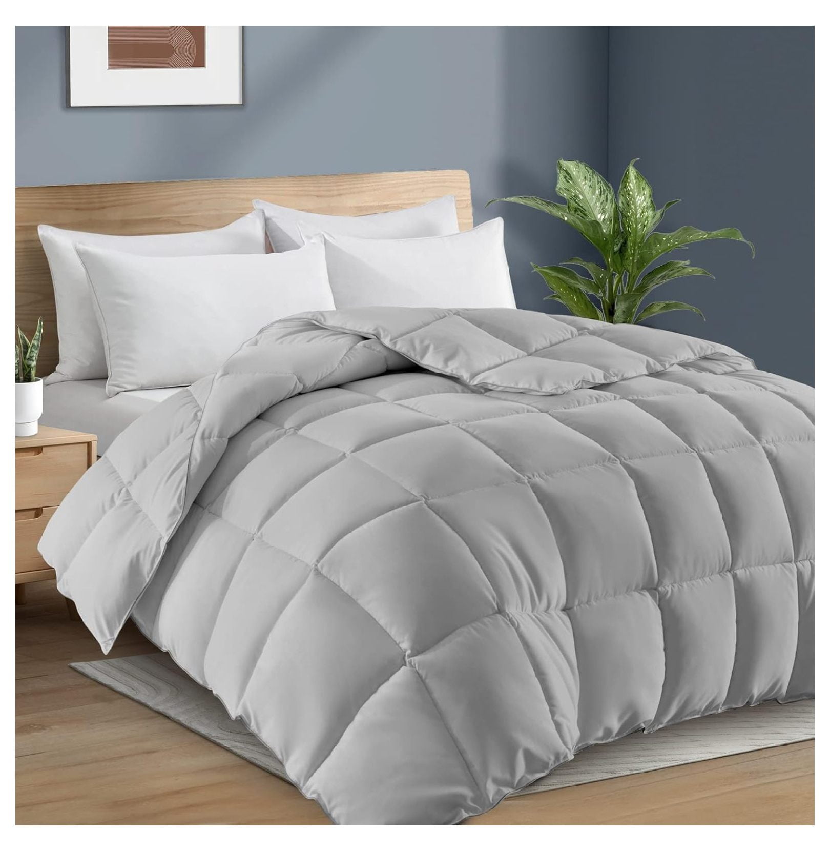 Goose Down Comforter King Size, Lightweight Down Duvets Inserts ...