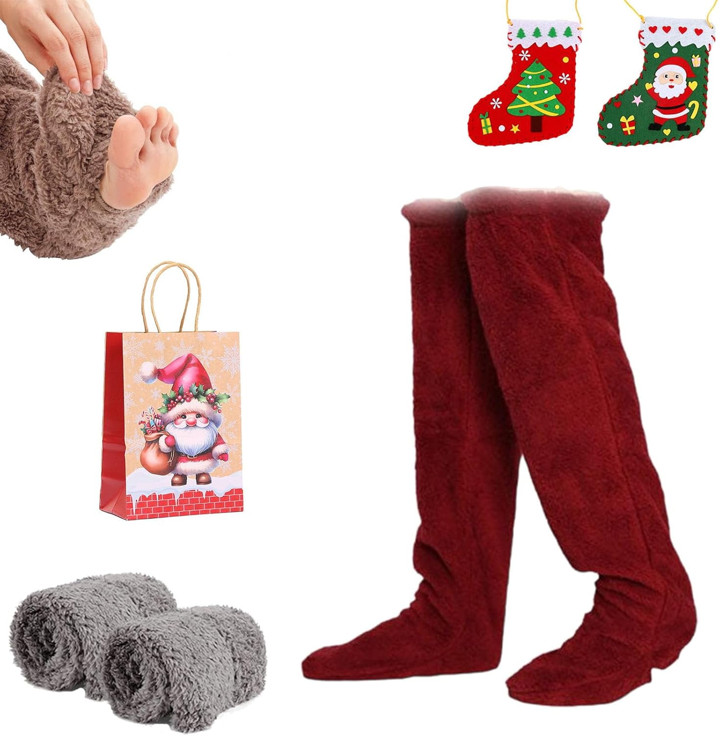 Goose Down Knee Socks, 2026 New Upgraded Leg Warmers, Comfort Plush ...