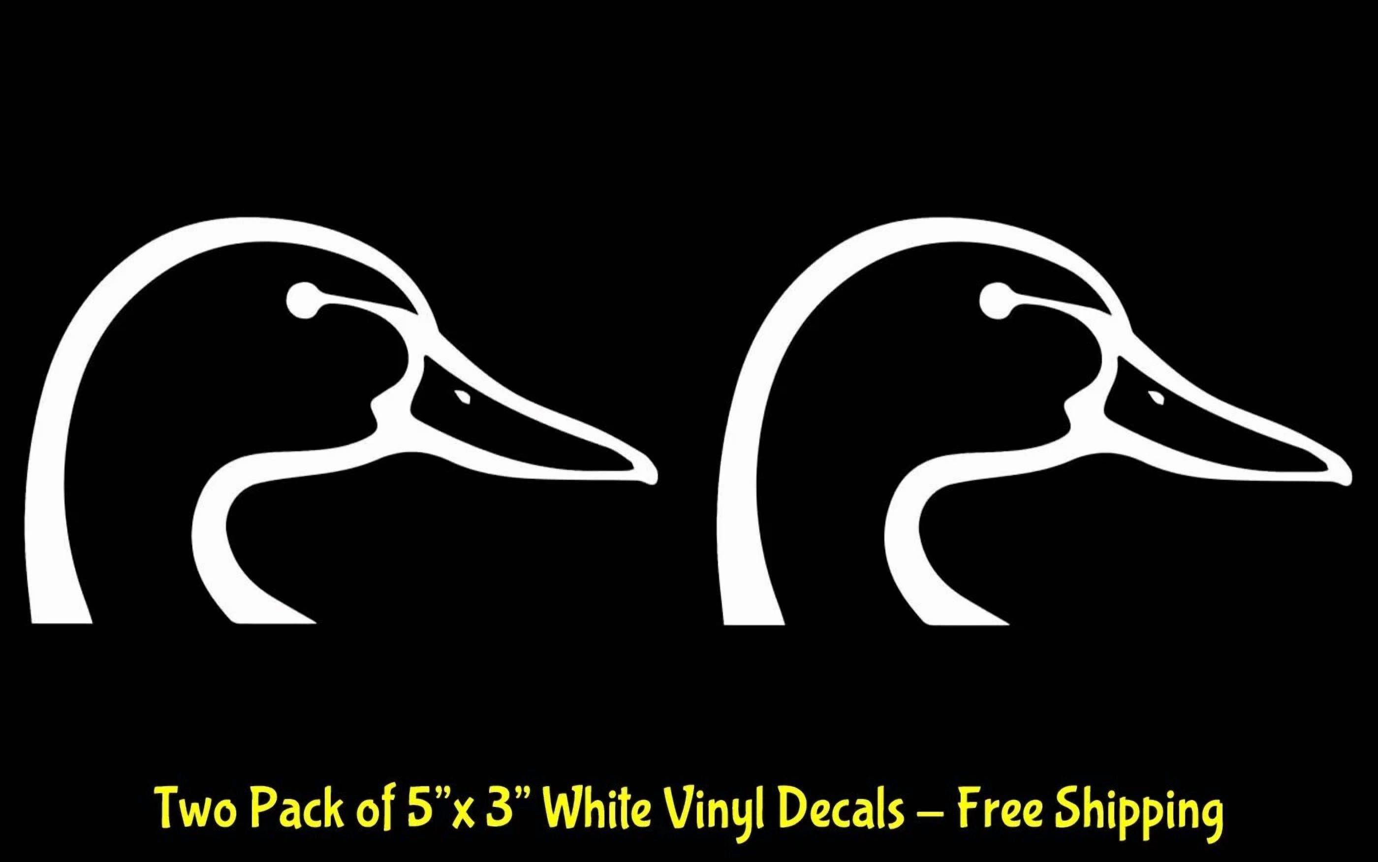 Goose Duck Two 5" White Vinyl Decals Car Windows Laptop Tablet Notebook ...
