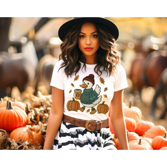 Goose Fall Shirt,It's Fall Shirt,Pumpkin Spice Autumn,Goose And Pumpkin ...
