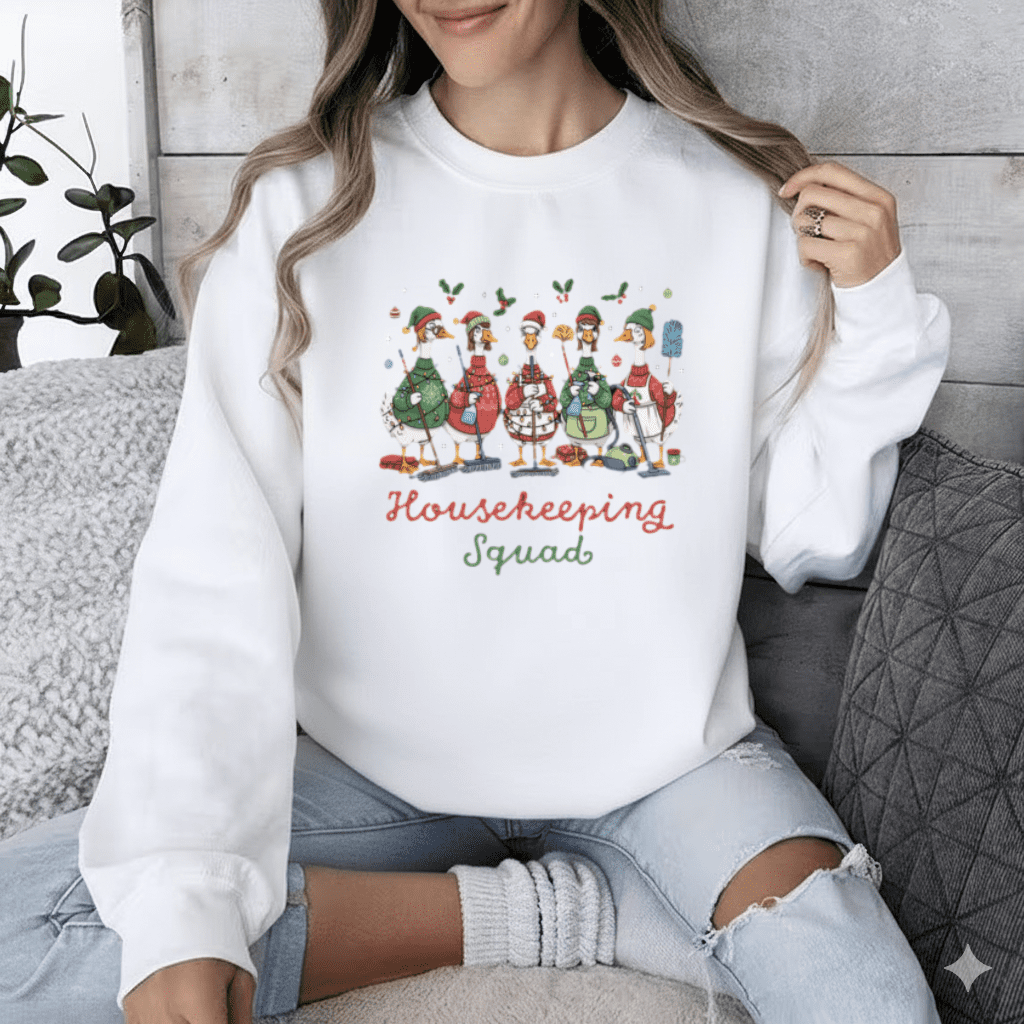 Goose Festive Holiday Bird Funny Winter Christmas Theme Sweatshirt, up ...