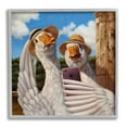 Goose Friends Selfie Scene Animals & Insects Painting Gray Framed Art ...