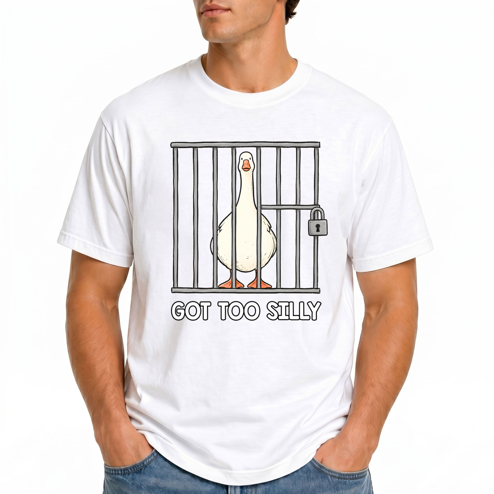 Goose Got Too Silly T-Shirt – Animal Humor Theme – Unisex Casual Wear ...