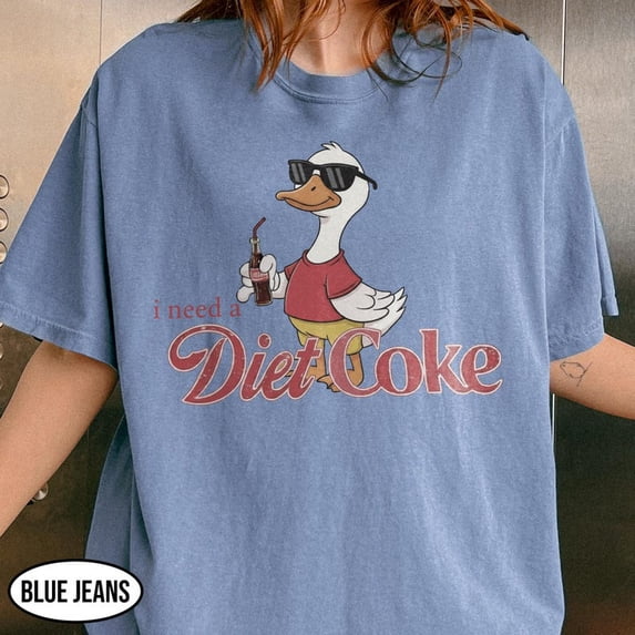 Goose Graphic Tee, Diet Coke Reference Shirt, Casual Beverage Art Style ...