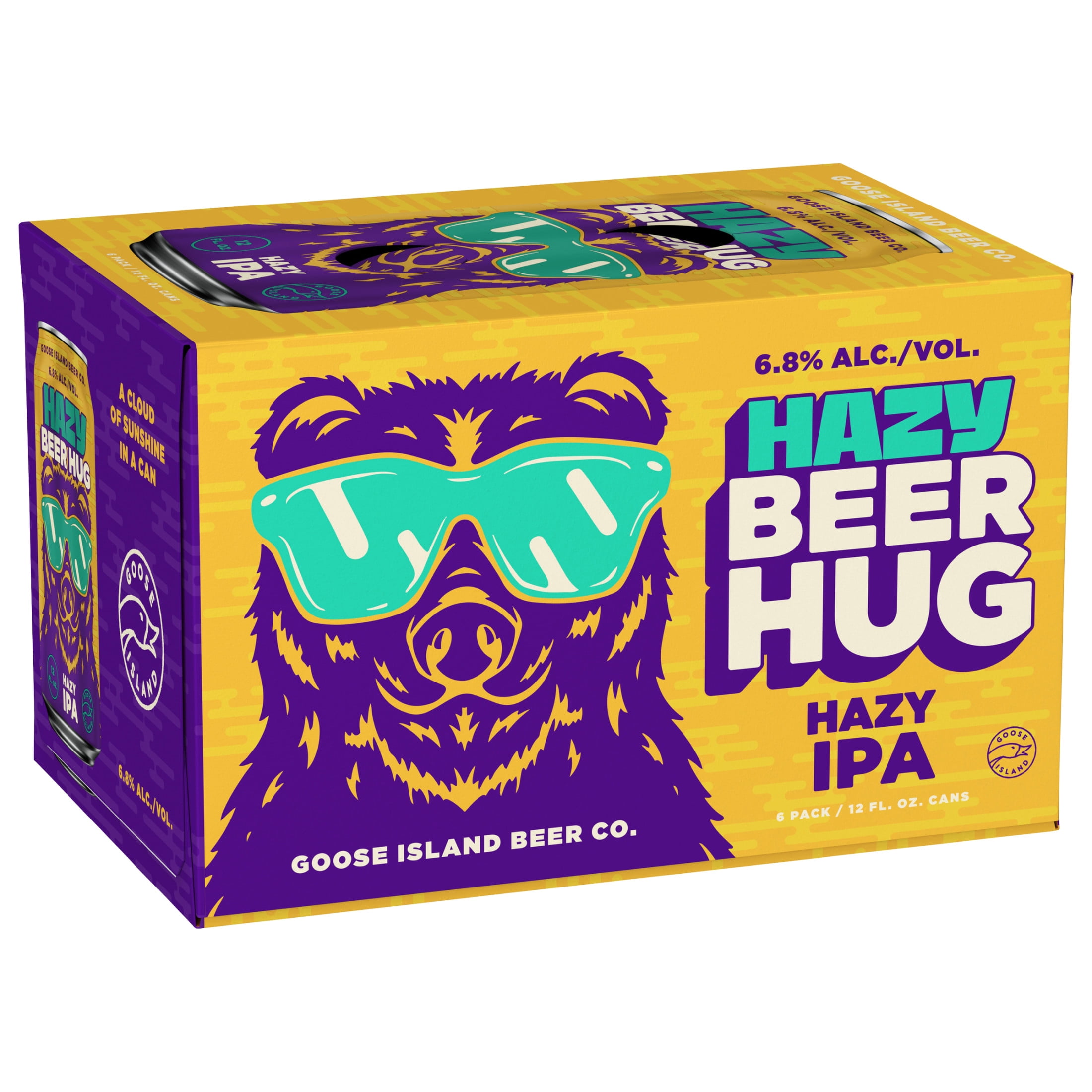 Goose Island Hazy Beer Hug IPA, 6 pack 12 fl. oz. Aluminum Cans, 6.8% ...
