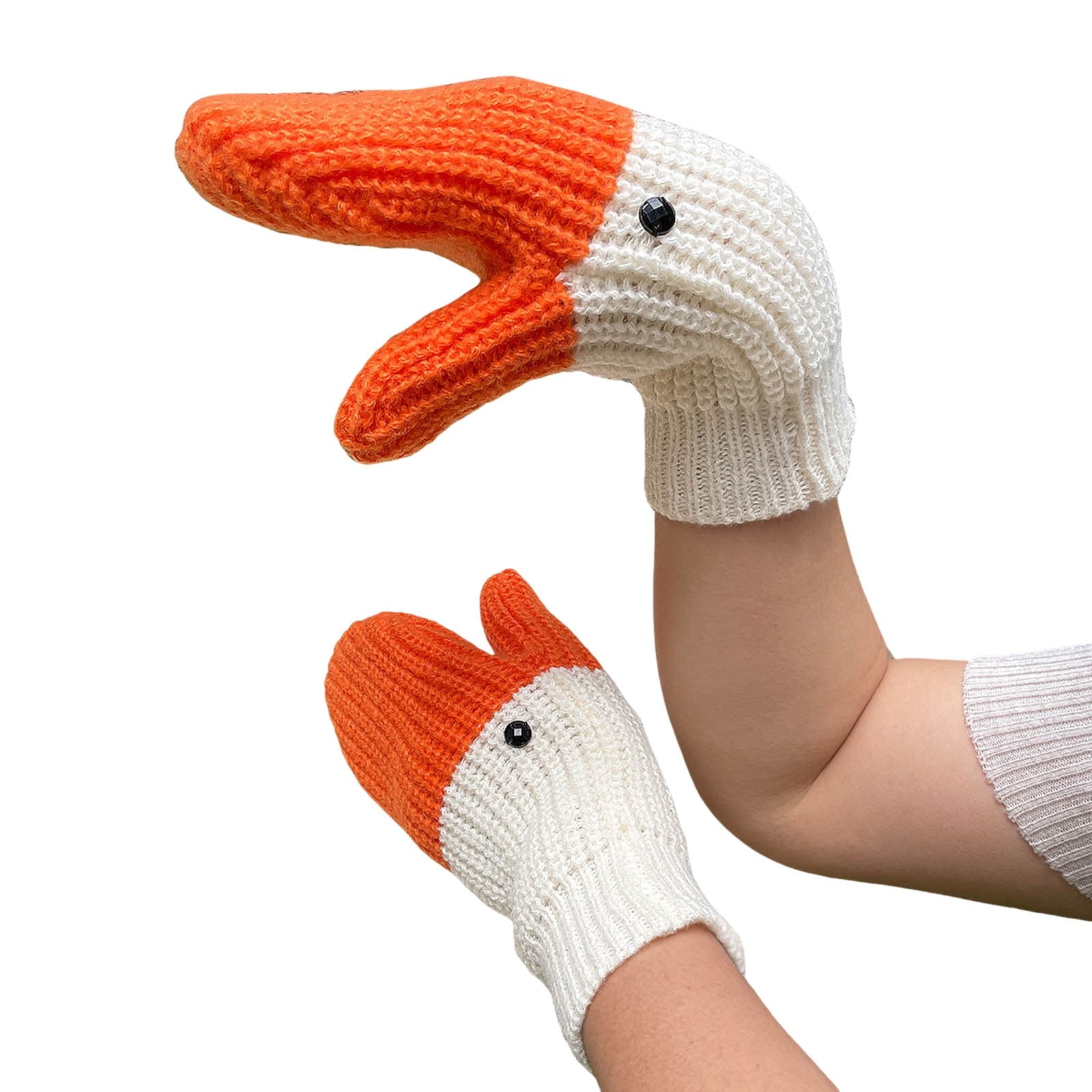 Goose Knitted Mittens With For Extreme Cold Weather Thermal Winter And ...
