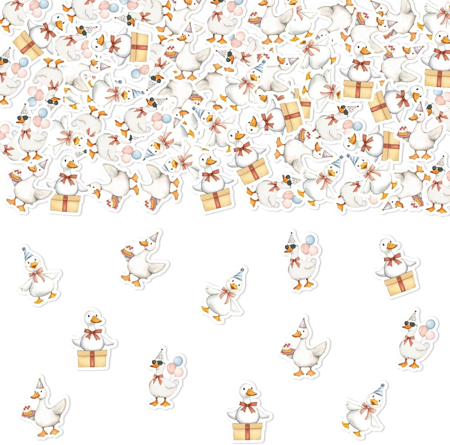 Goose Party Decorations 200Pcs Goose Birthday Confetti Orange Geese ...