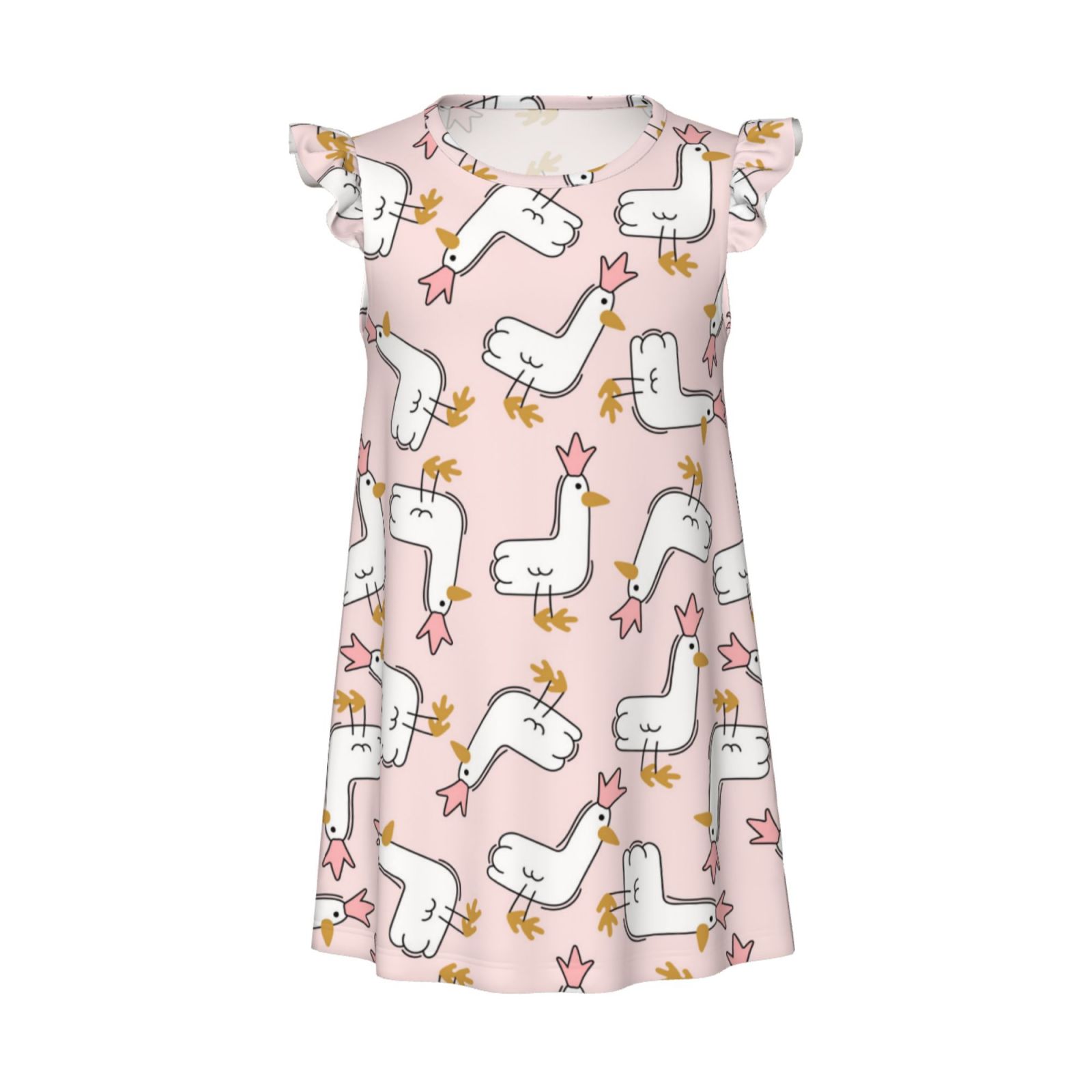 Goose Queen Girls Nightgowns, Pajamas for Girls, Soft Flutter Short ...