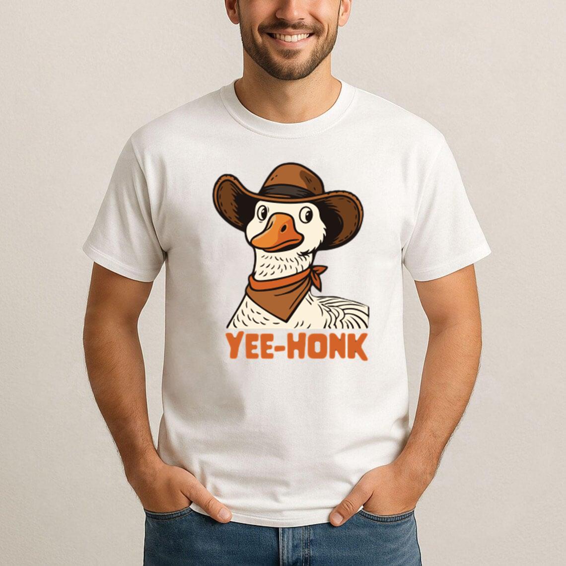 Goose Rodeo T-shirt with Funny Cowboy Mood and Wild West Animal Twist ...