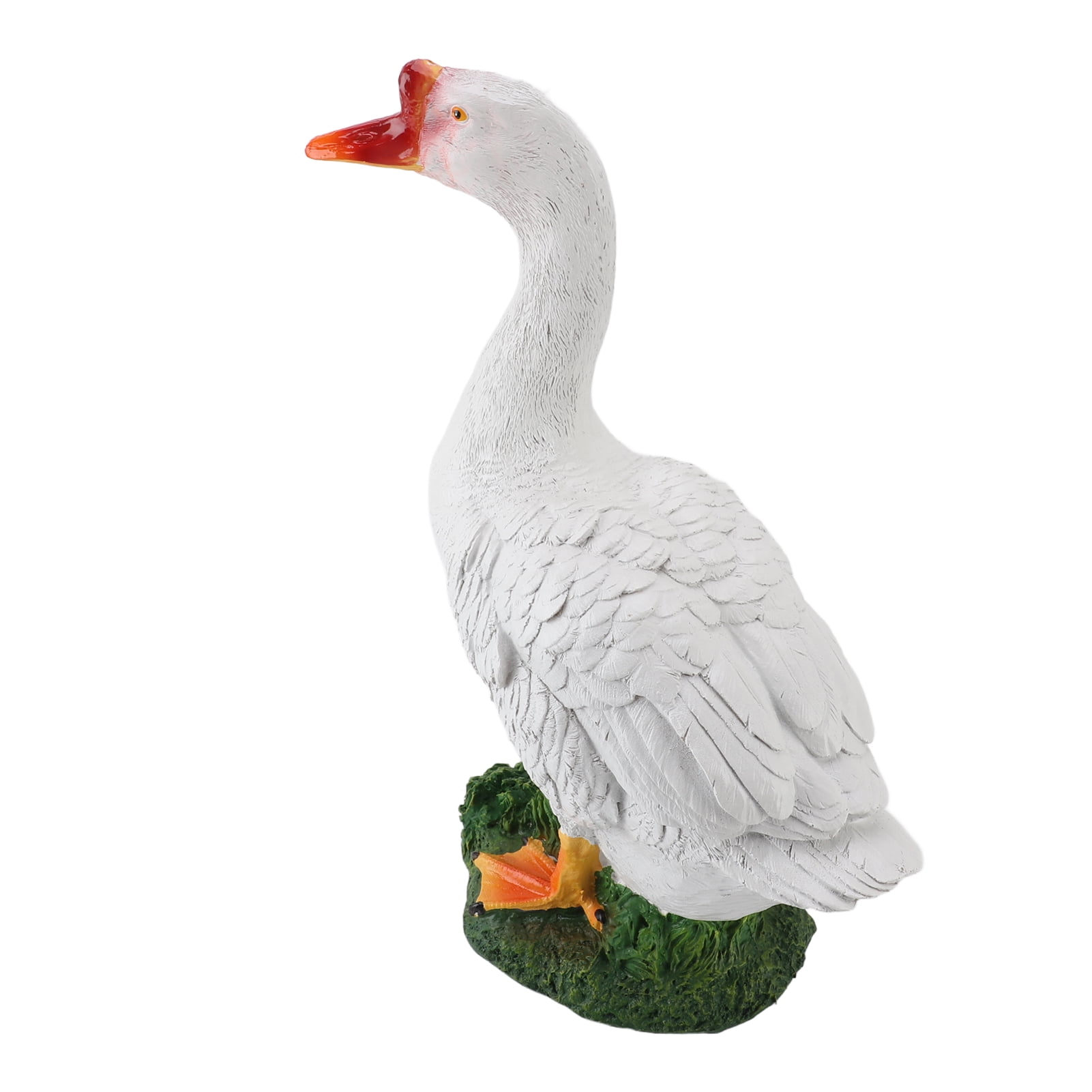 Goose Statue Farm Animal Figurine Resin Goose Sculpture Garden Ornament ...