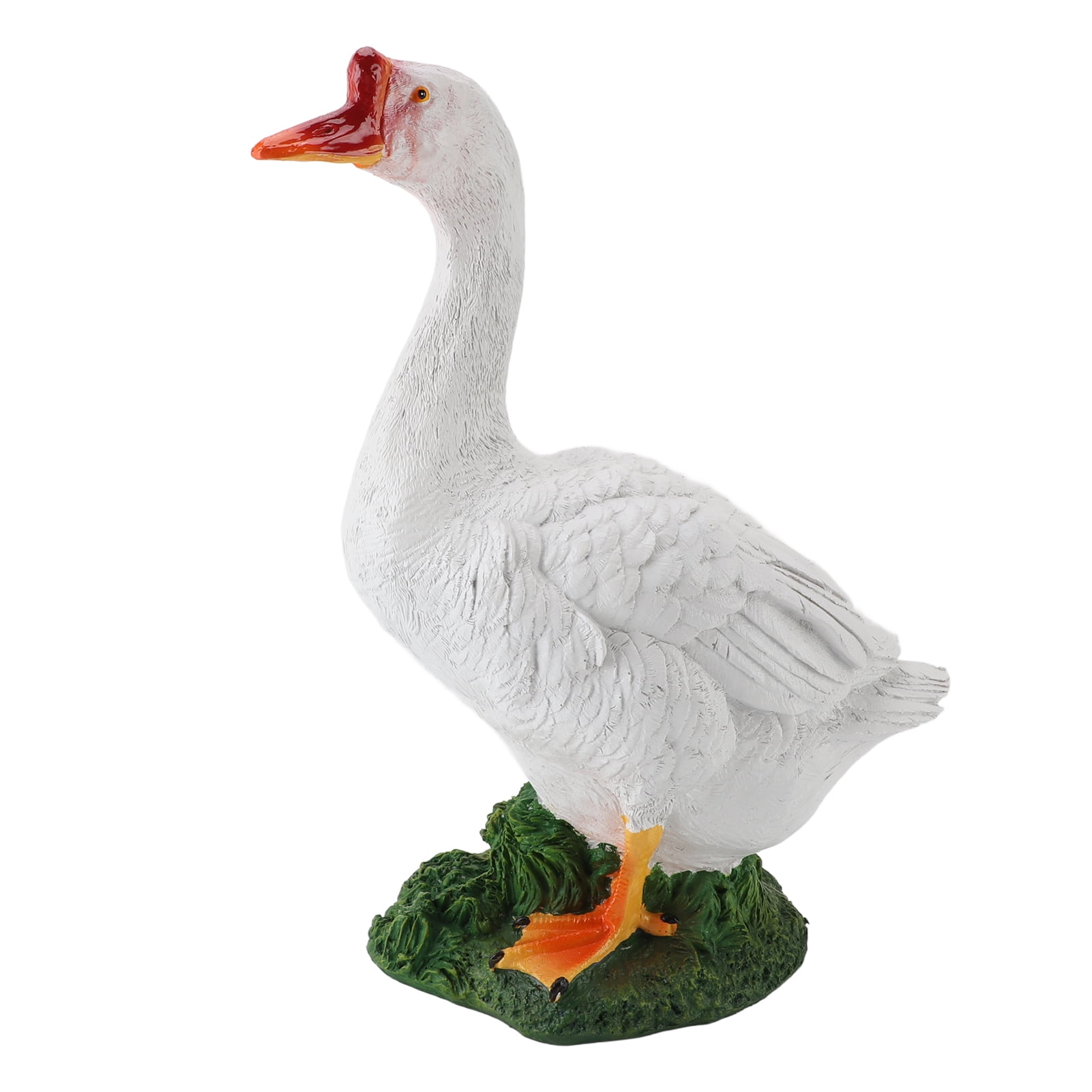Goose Statue Farm Animal Figurine Resin Goose Sculpture Garden Ornament ...