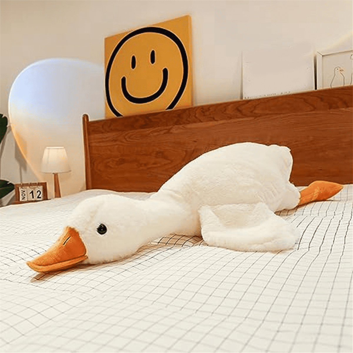 Goose Stuffed Animal Pillow Toy, Cute White Goose Stuffed Animal Duck ...