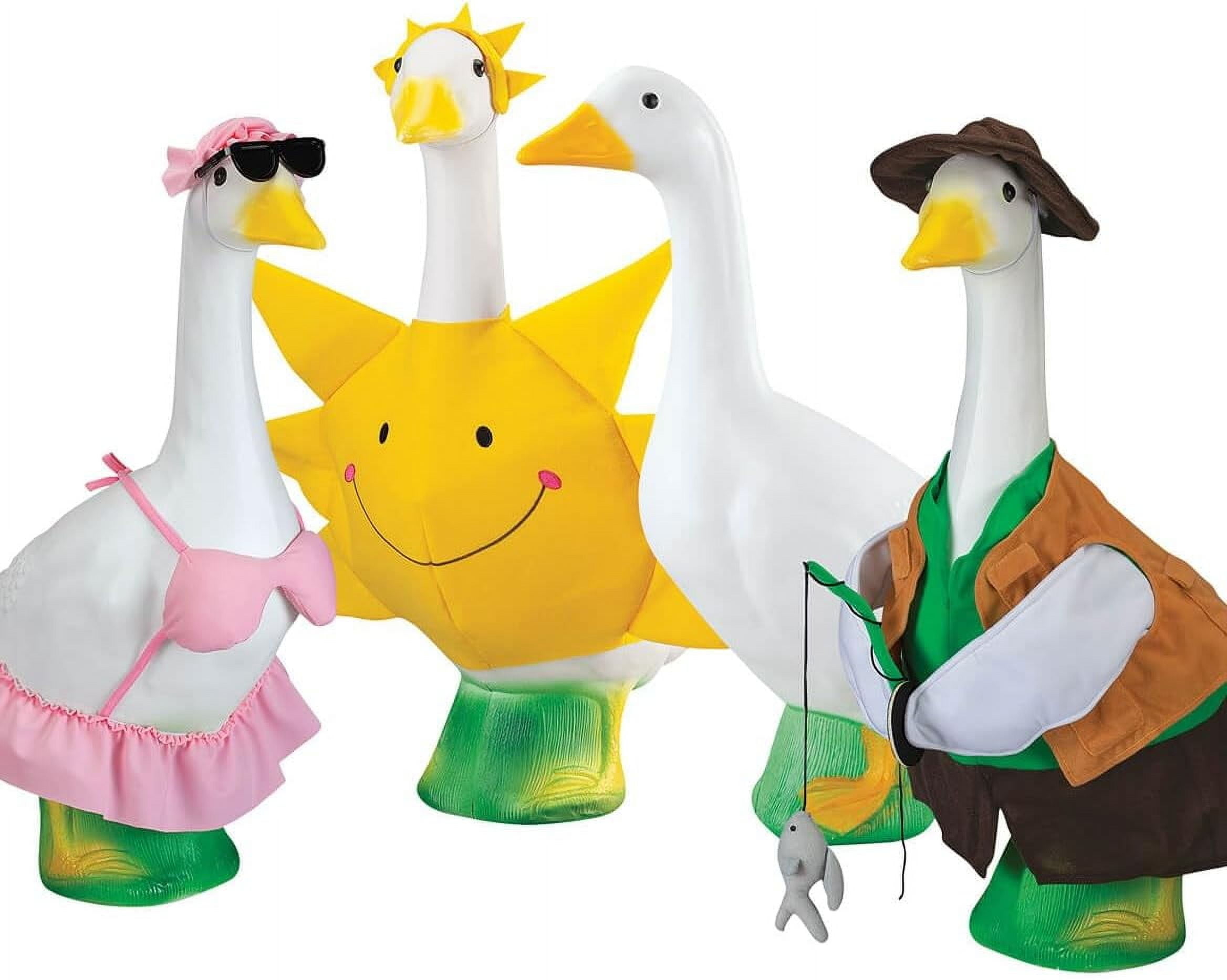 Goose Summer Bundle, Includes One Large 23 inch White Goose and Three ...