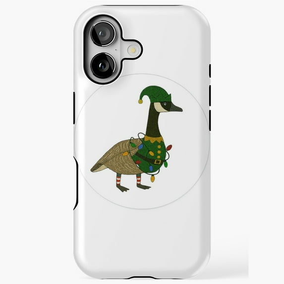 Goose Tangled in Christmas Lights Phone Case 17 16 15 14 13 12 11 Pro ...