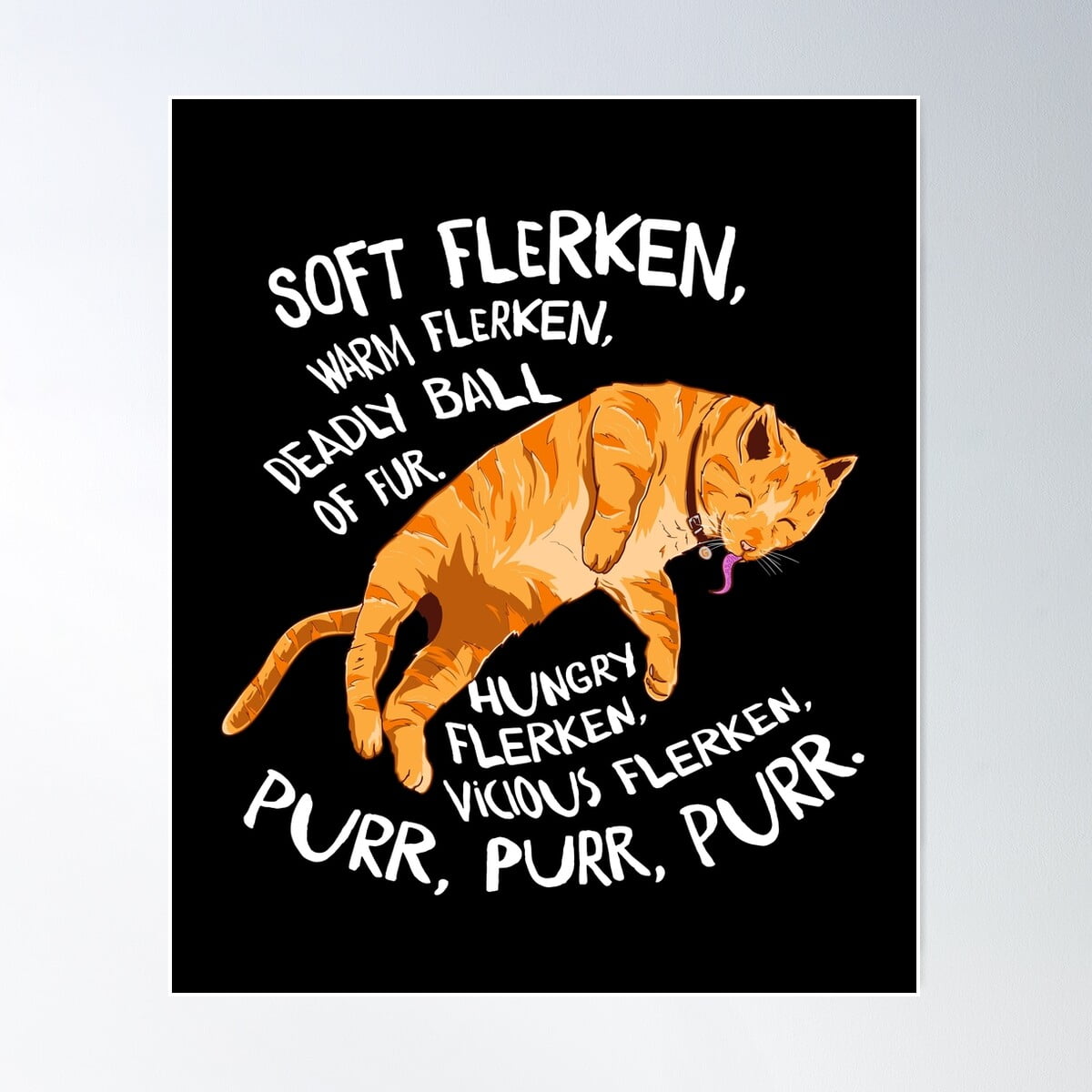 Goose The Cat Flerken Song Poster Wall Art, Modern Wall Decor For ...