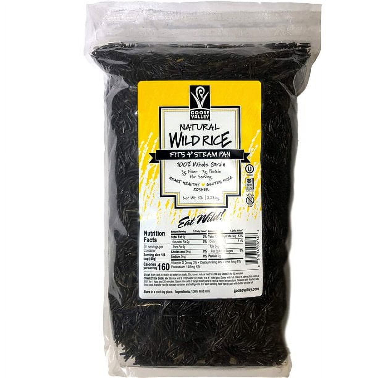 Goose Valley Rice, Natural Wild Rice, 5 lbs, High Fiber and Protein ...