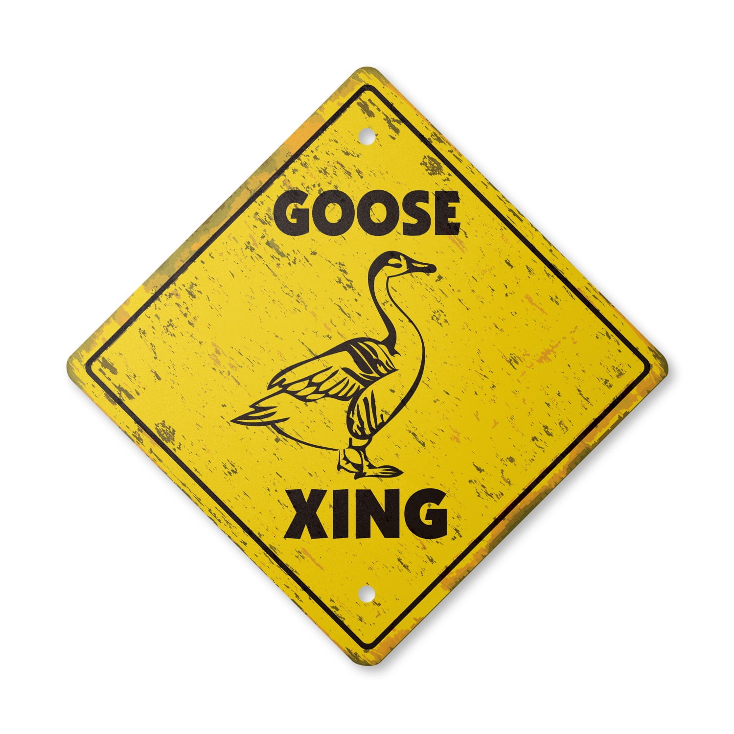Goose Vintage Crossing Sign Zone Xing | Indoor/Outdoor Plastic | 14 ...