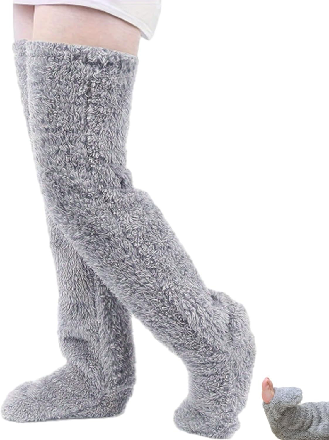 Goose down Knee Socks for Christmas, Christmas Plush Stocking, Soft ...