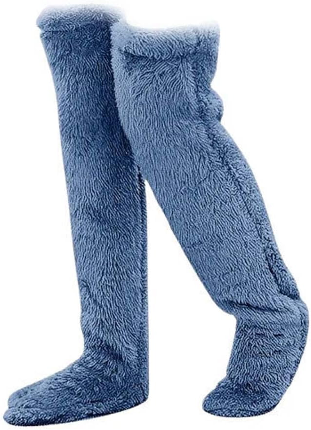 Goose down Knee Socks for Christmas for Women,Socks Long Fuzzy Thigh ...