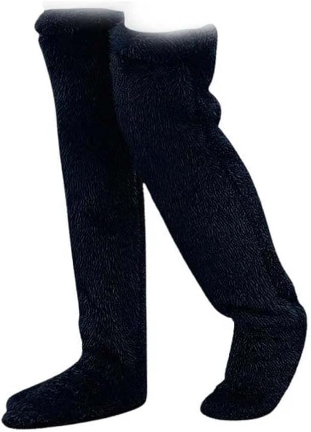 Goose down Knee Socks for Christmas for Women,Socks Long Fuzzy Thigh ...