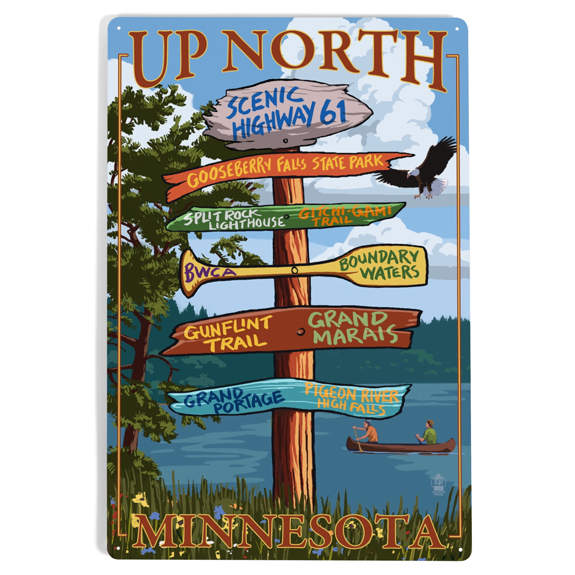 Gooseberry Falls, Minnesota, Destinations Sign (12x18 Aluminum Art ...
