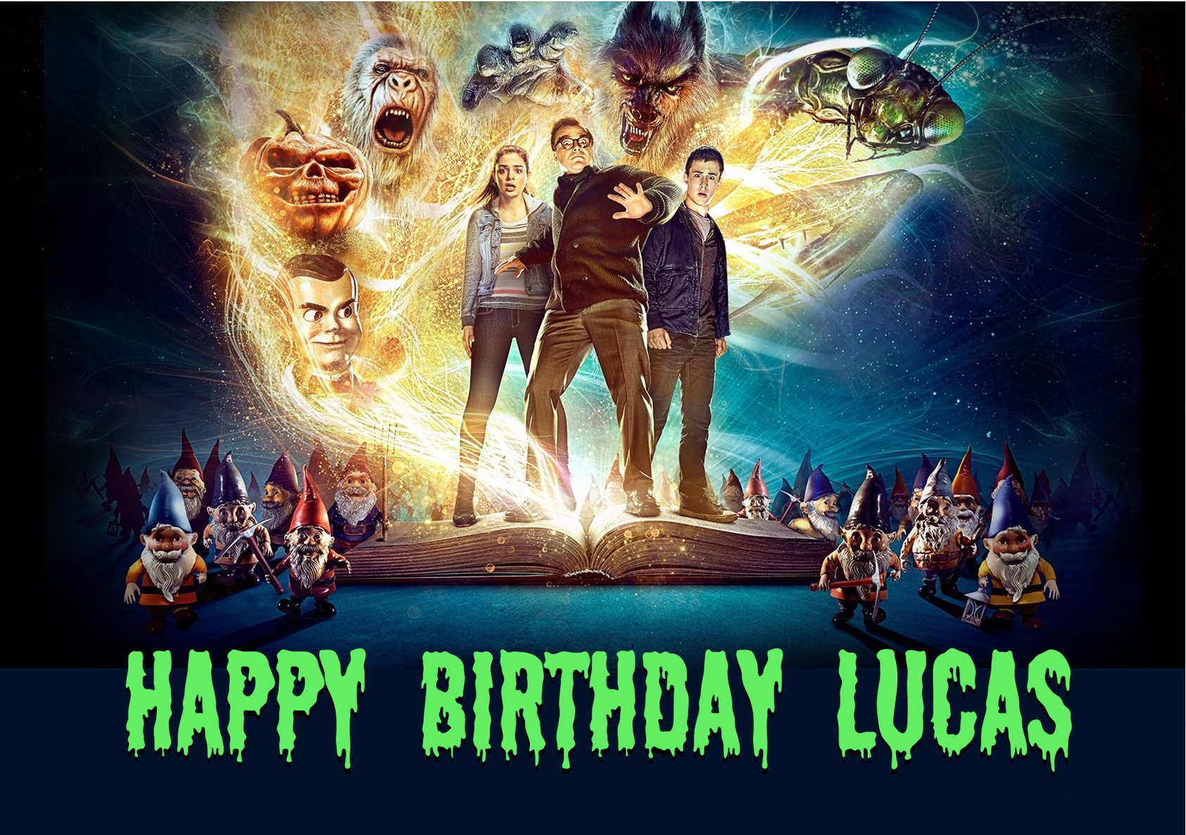 Goosebumps 2 Haunted Halloween Scary Personalized Edible Cake Topper ...