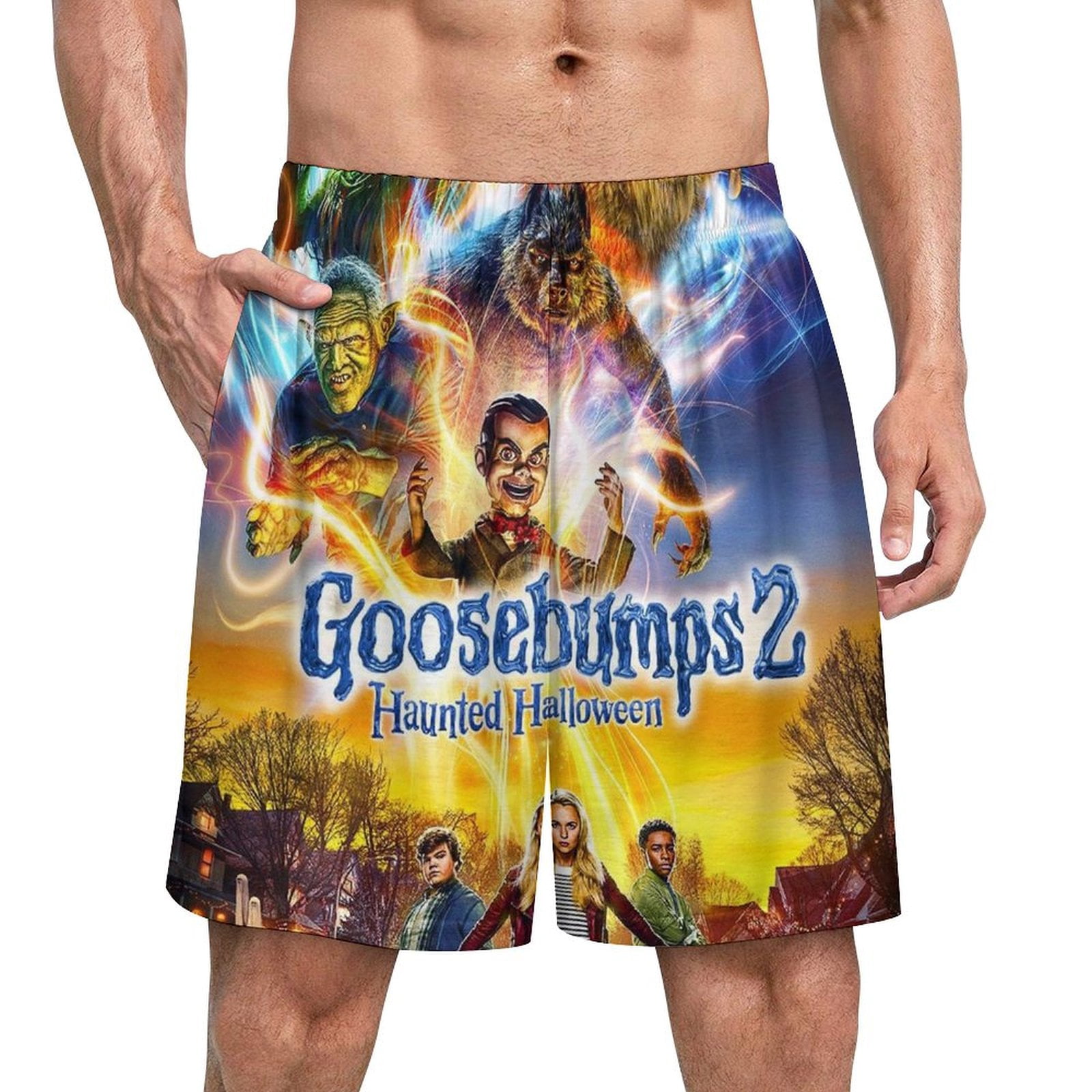 Goosebumps 2 Poster Men's Pajama Pants Sleepwear Lounge Shorts Bottoms ...