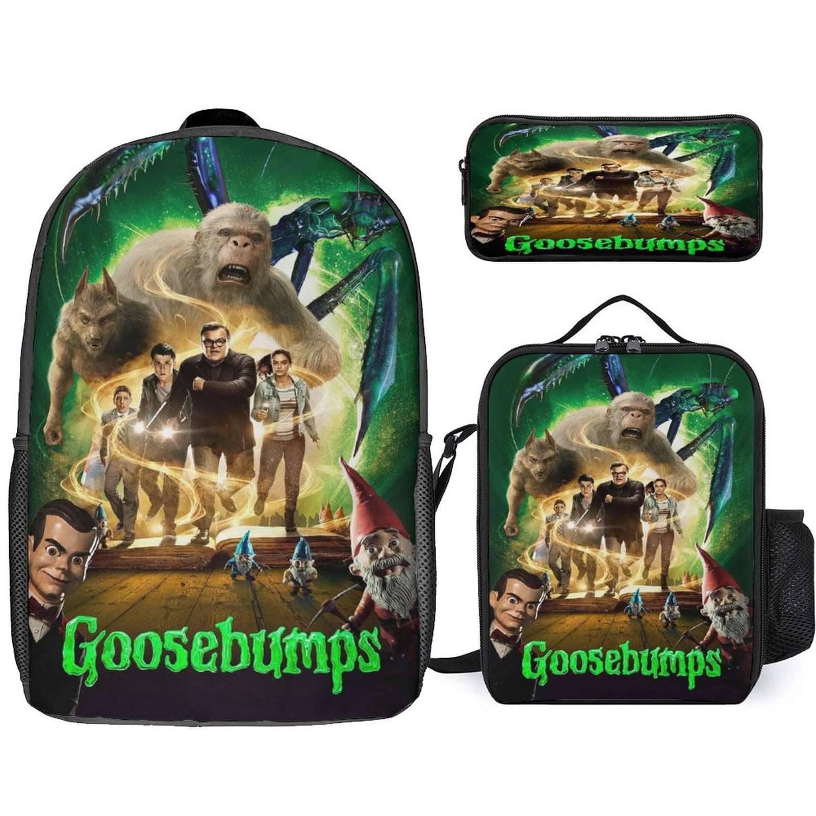 Goosebum-p Backpack 3PCS Backpack Set Lunch Box and Pencil Case ...