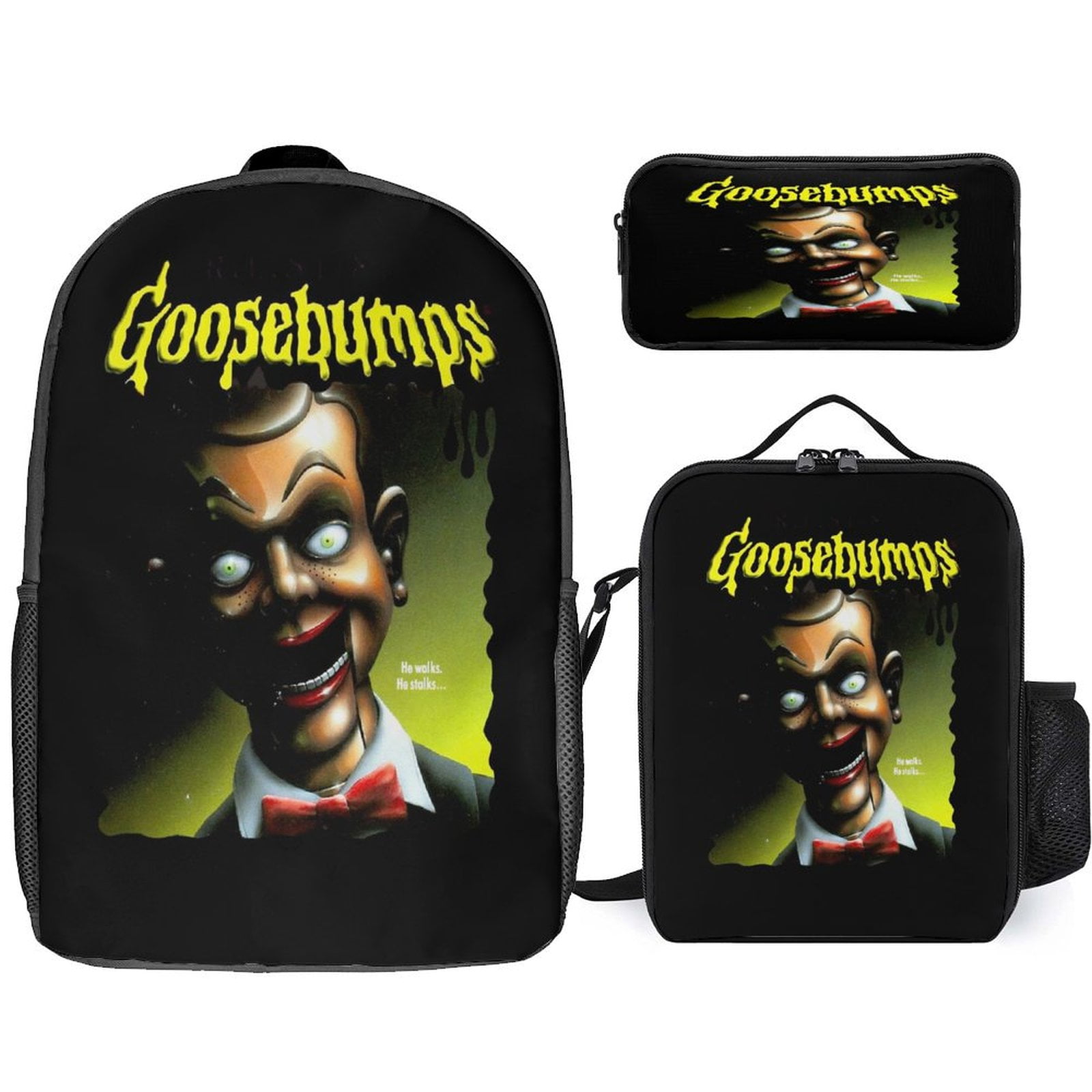 Goosebum-p Backpack 3PCS Backpack Set Lunch Box and Pencil Case ...