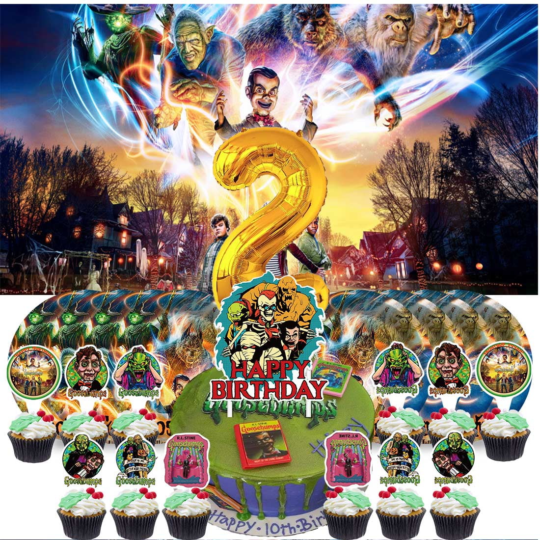 Goosebumps Balloons Party Supplies 2nd Decor Tableware Birthday Cake ...