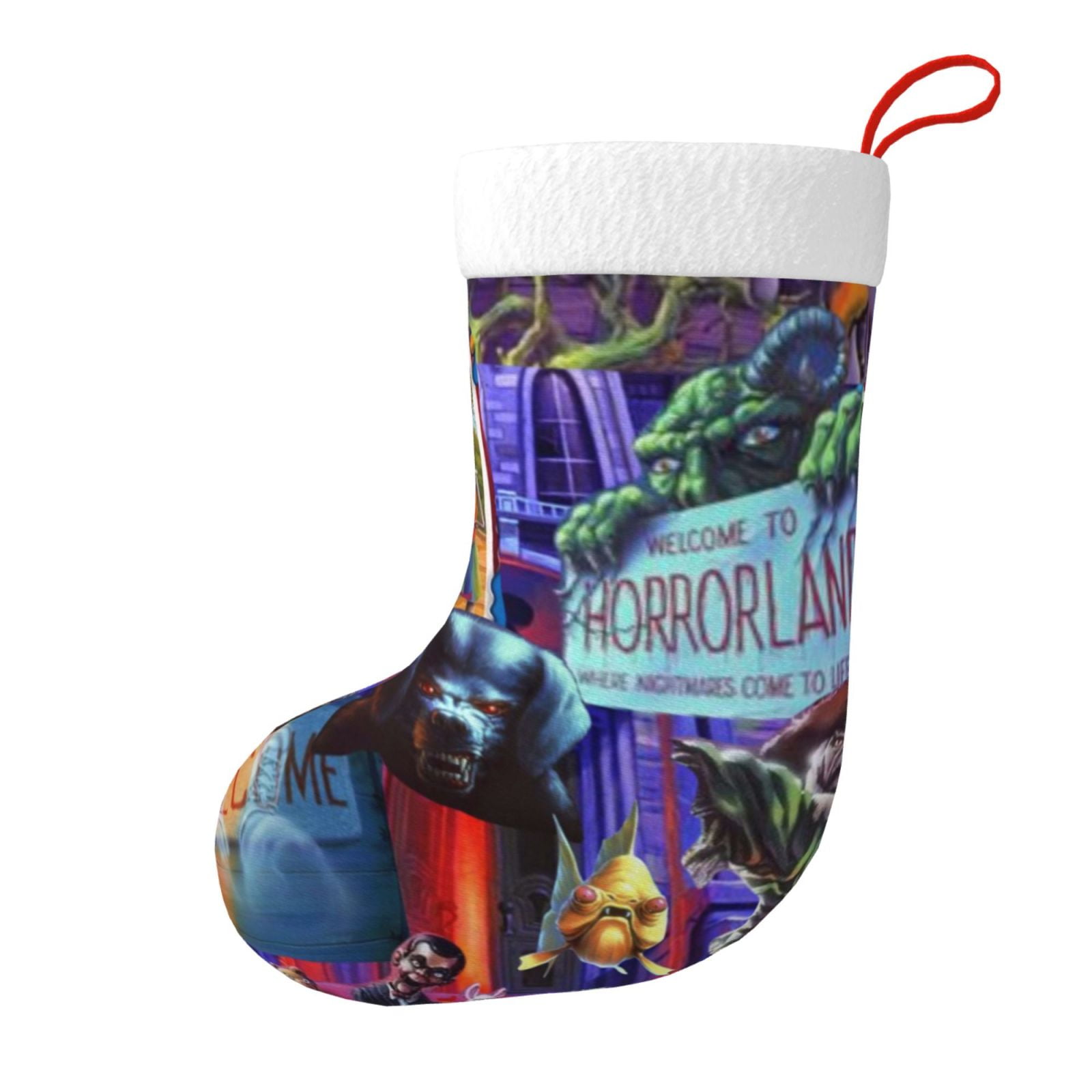 Goosebumps Christmas Stocking Fireplace Hanging Soft Xmas Socks ...