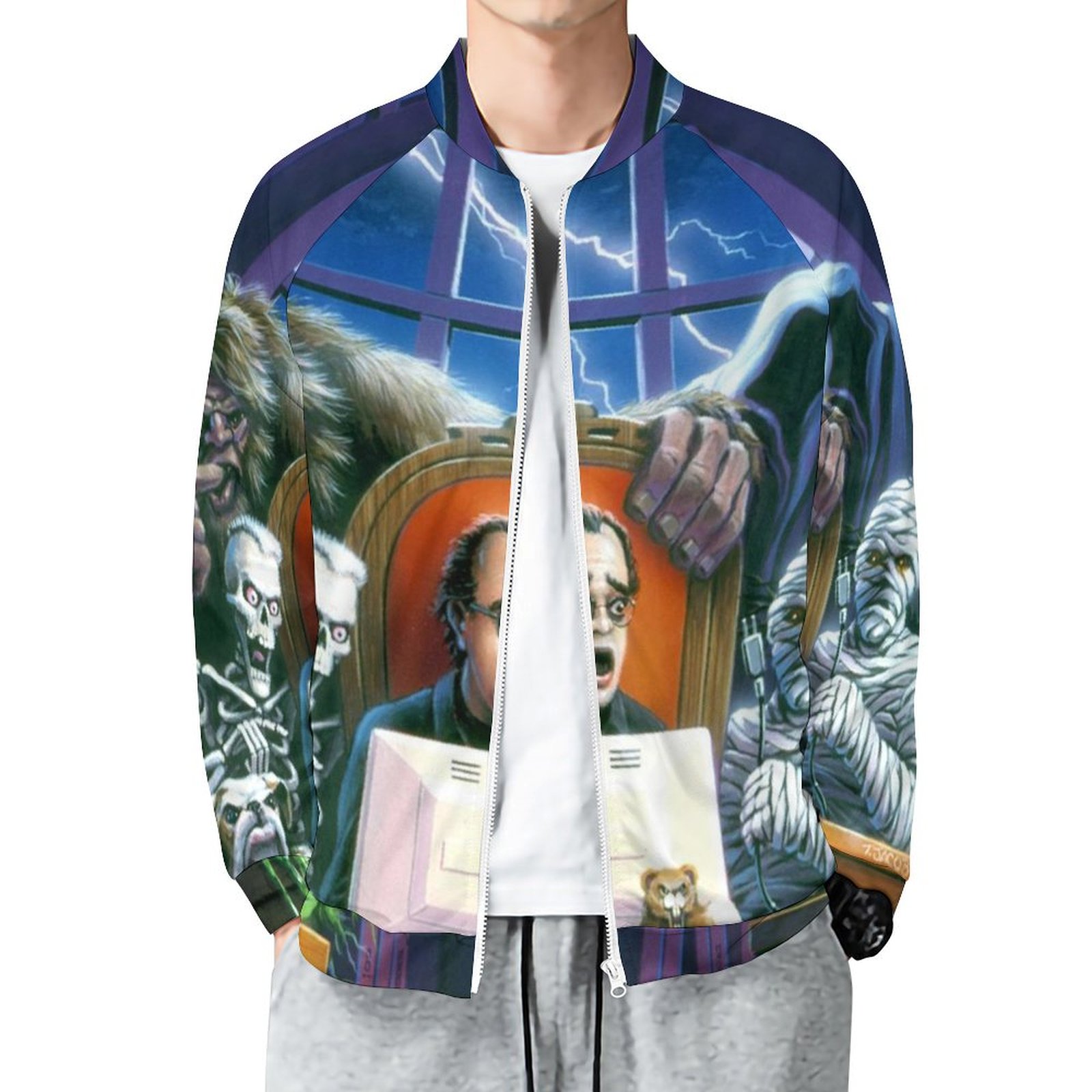 Goosebumps Fashion Jacket Mens Windbreaker Coat Lightweight Zipper ...