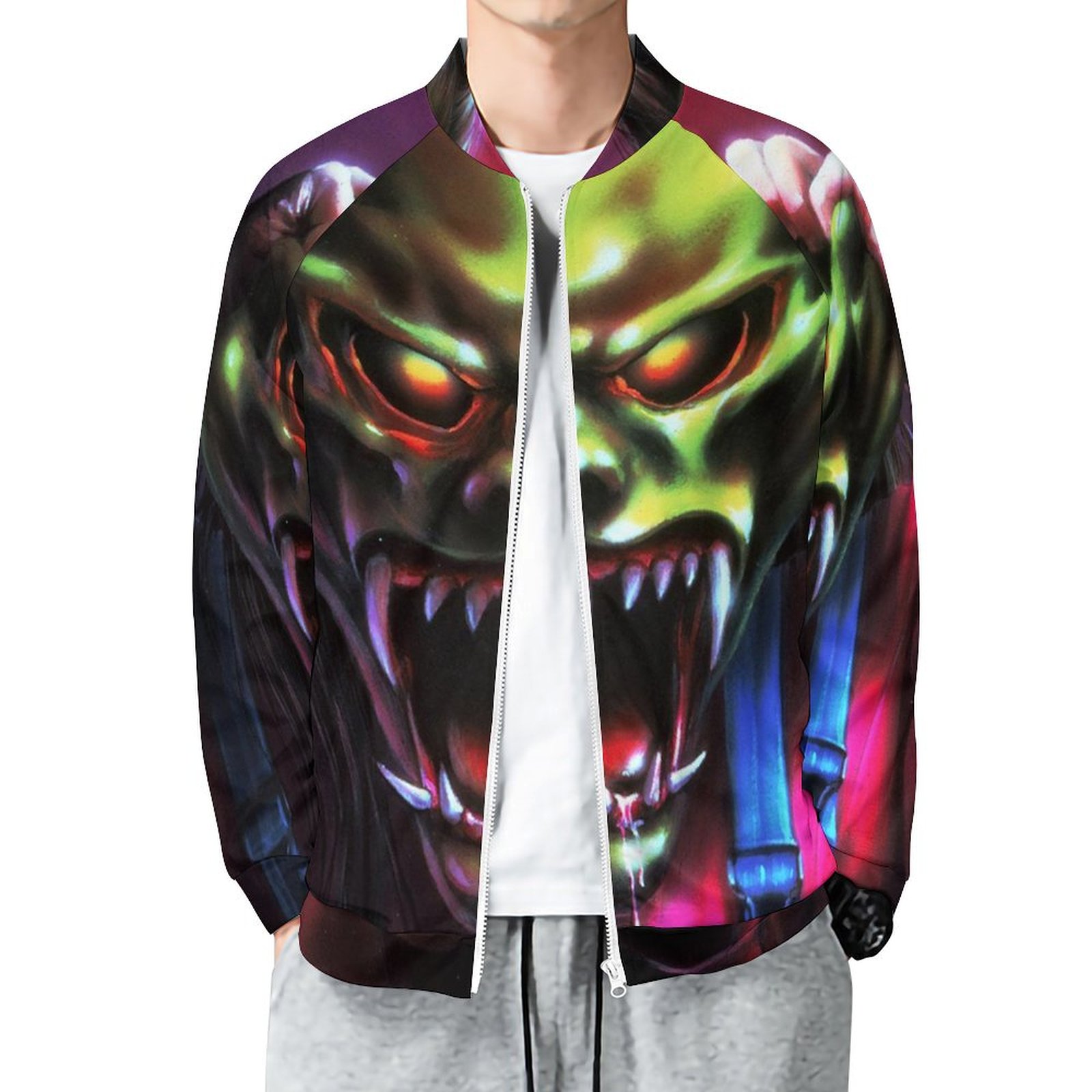 Goosebumps Fashion Jacket Mens Windbreaker Coat Lightweight Zipper ...