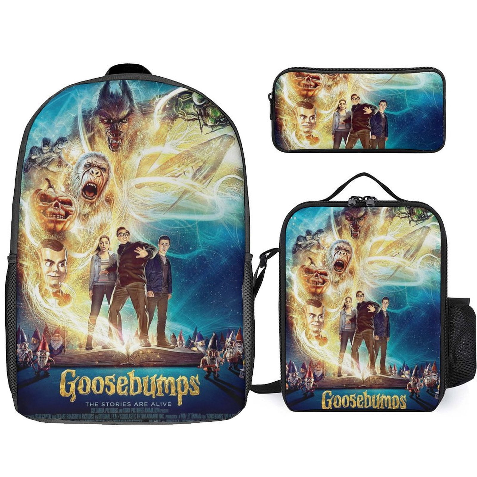 Goosebumps Movie Backpack With Lunch Bag Pencil Case Set Schoolbag ...
