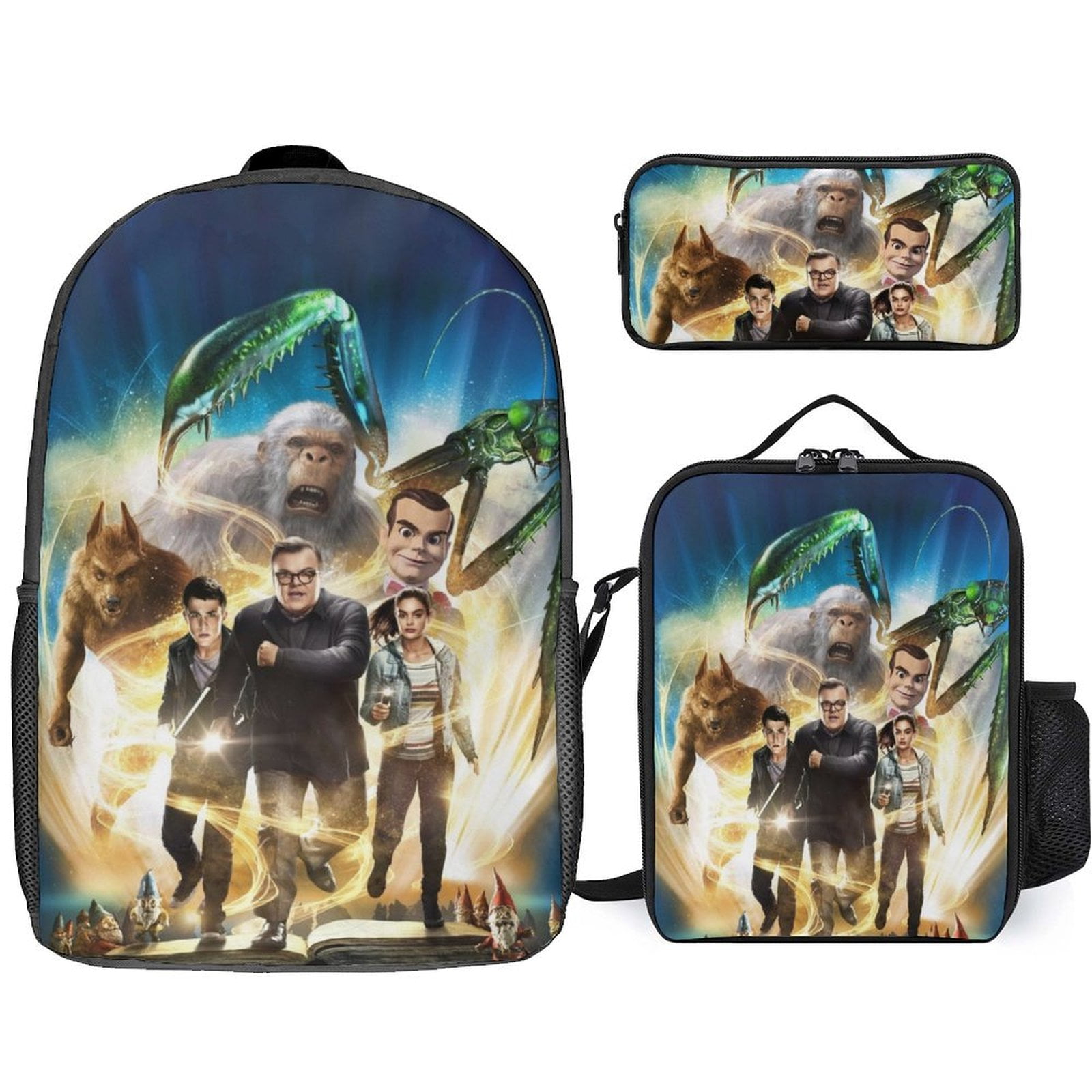 Goosebumps Poster Backpack With Lunch Bag Pencil Case Set Schoolbag ...