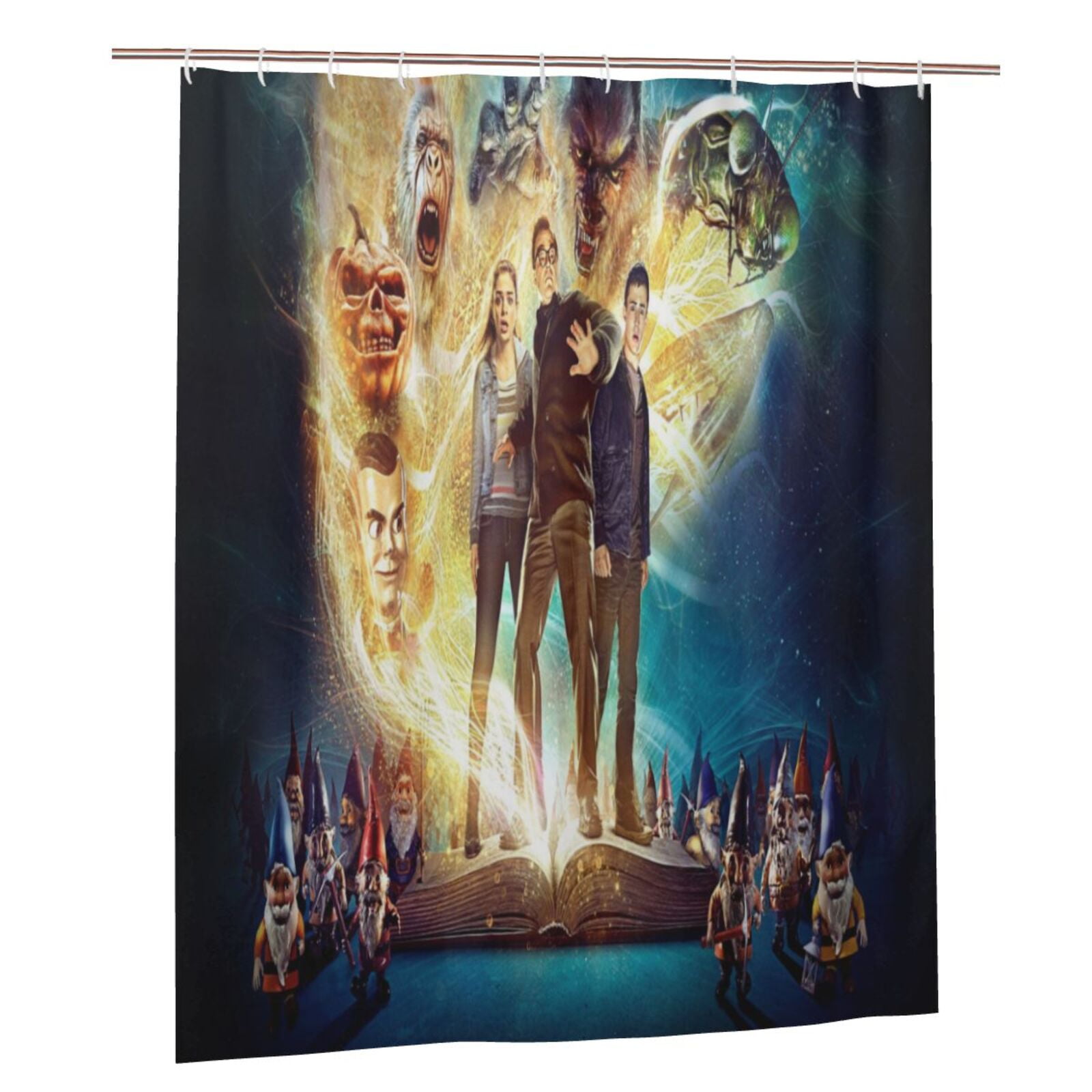 Goosebumps Slappy Shower Curtain 60" W x 72" L with 11 Holes Waterproof ...