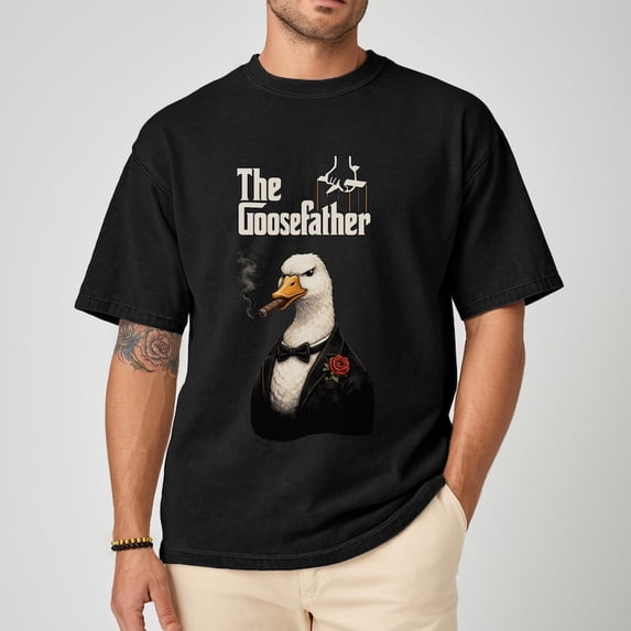 The Goosefather T-Shirt, Funny Goose Mafia Godfather Parody Graphic Tee ...