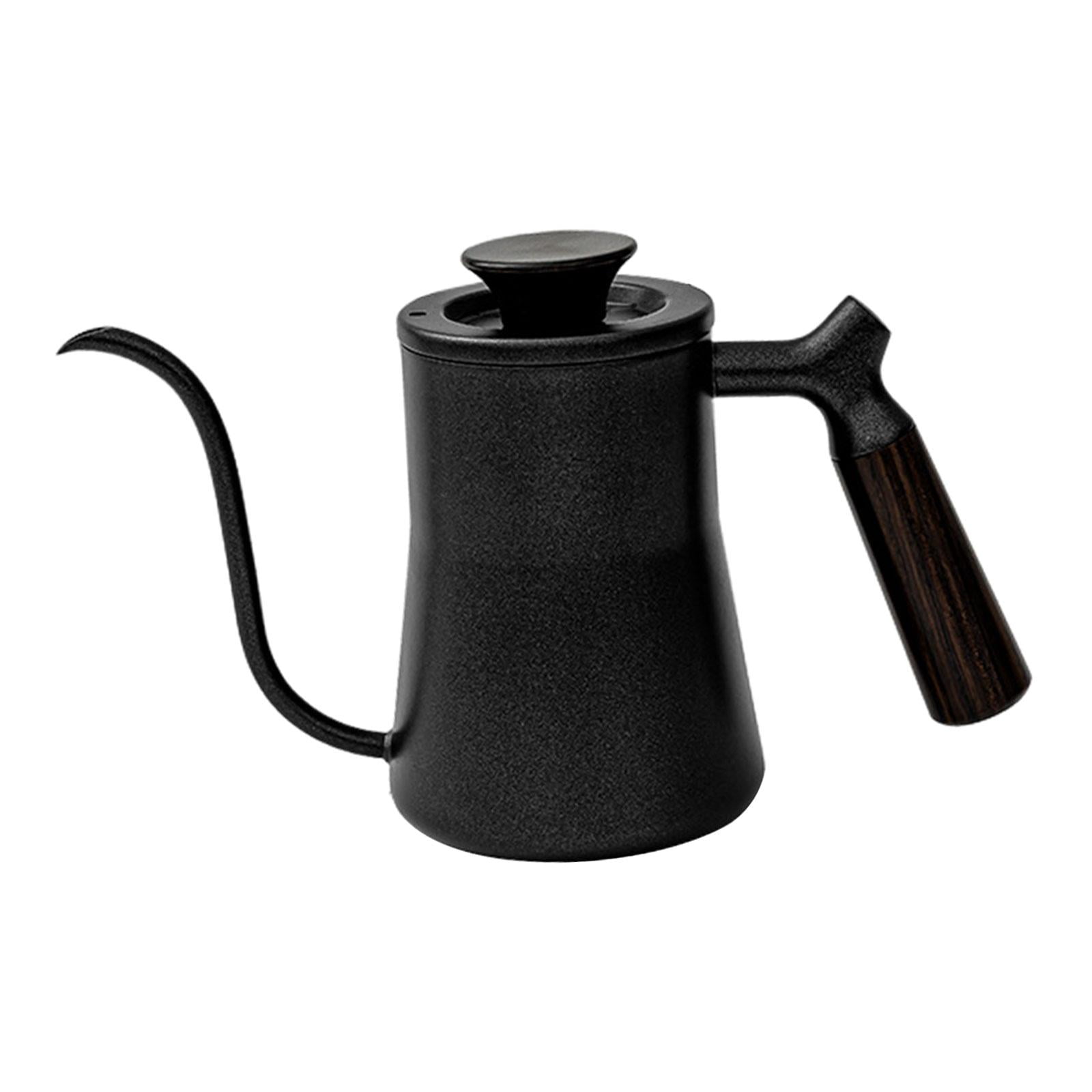 Gooseneck Coffee Kettle Teakettles Wooden Handle Comfortable Grip Long ...