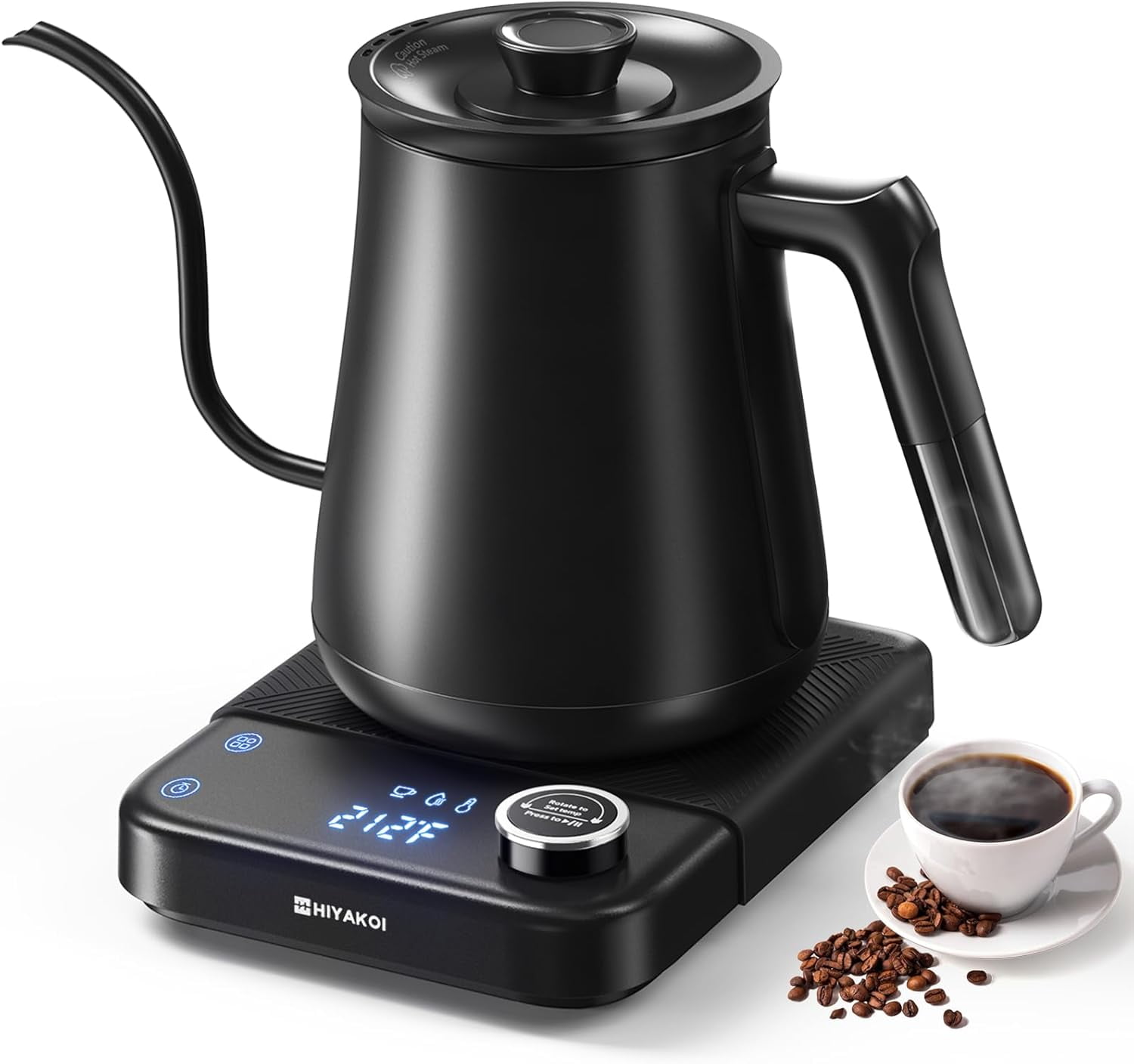 Gooseneck Electric Kettle with ±1℉ Temperature Control, Pour Over ...