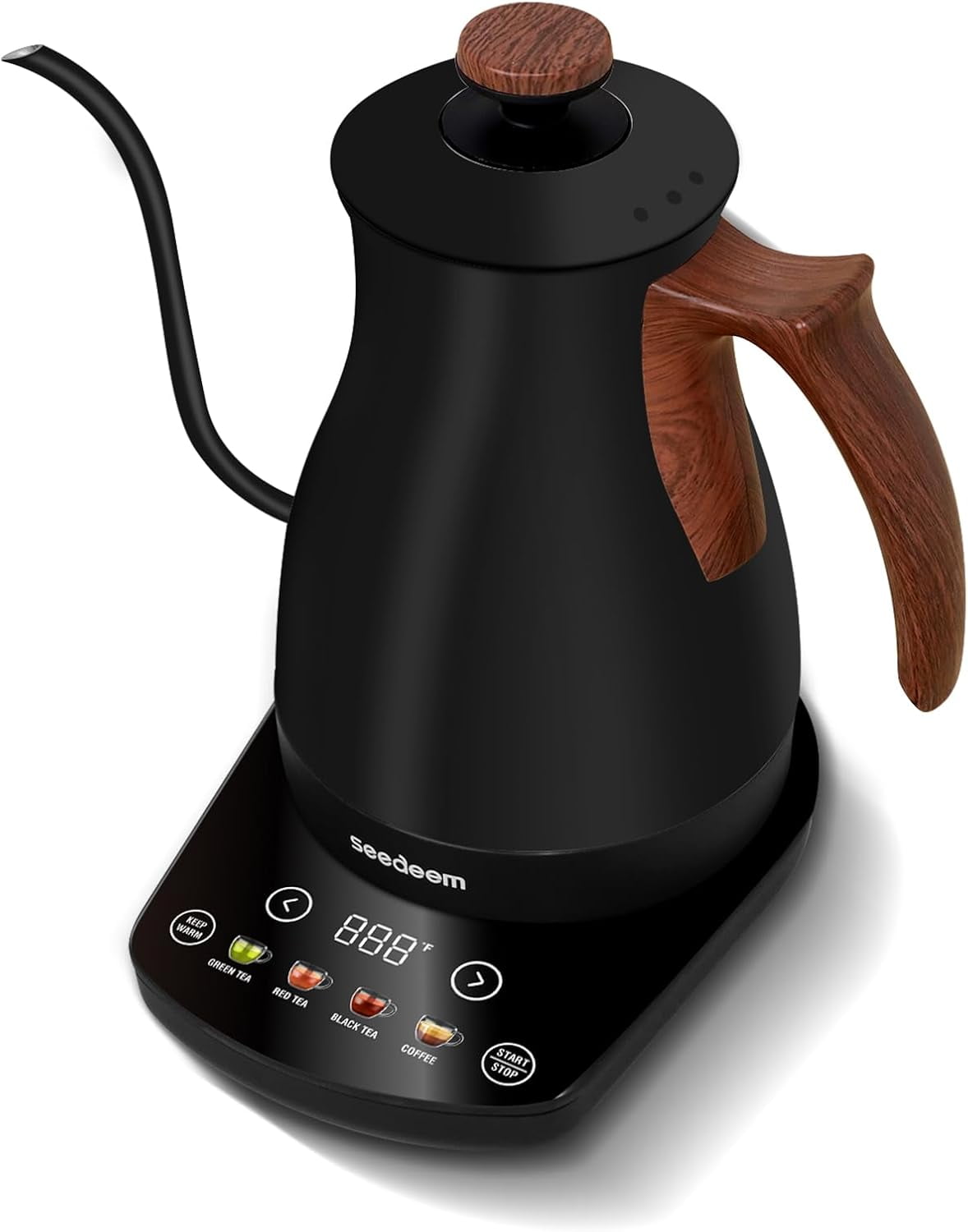 Gooseneck Electric Kettle Full Touch Screen 1200W Electric Tea & Coffee ...