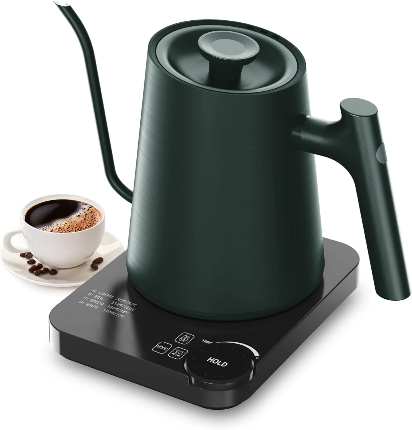 Gooseneck Electric Kettle, Paris Rhône Electric Kettle with 4 Variable ...