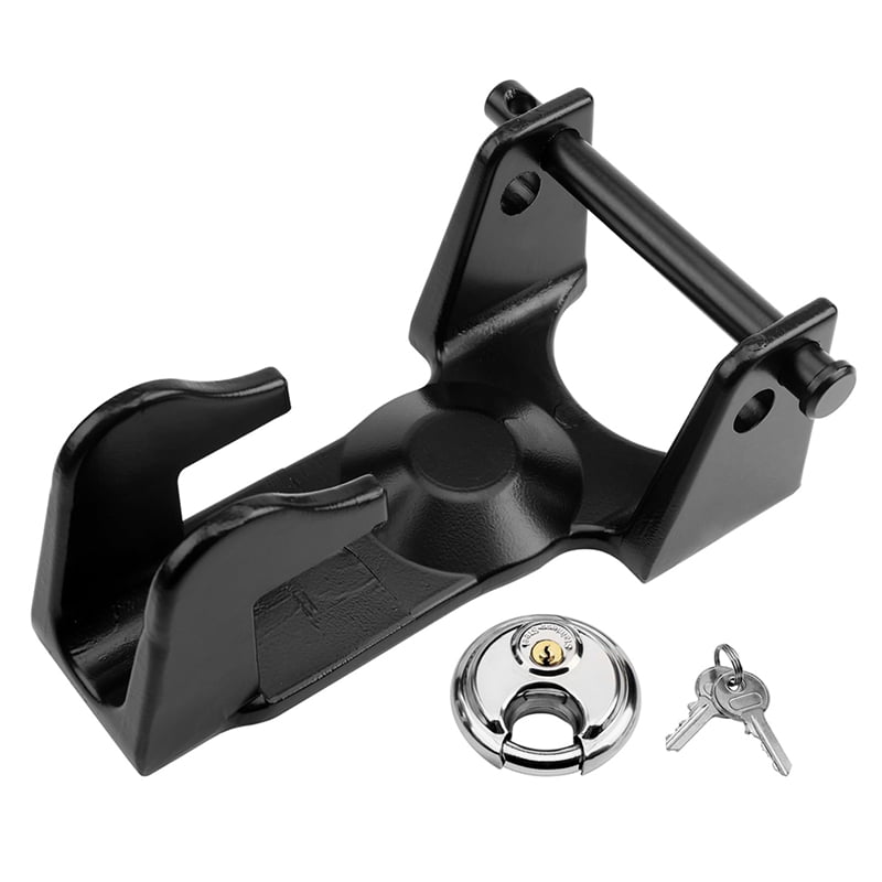 Gooseneck Hitch Lock W/Keyed Padlock, Model TL-50 Coupler Trailer Lock ...