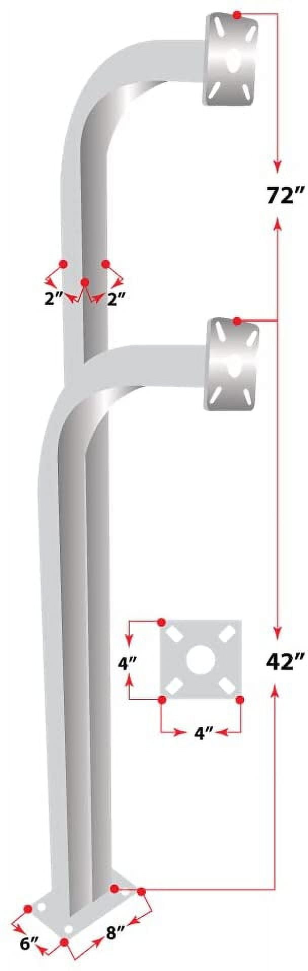 Gooseneck Stand Keypad Pedestal Pad Mount Aluminum Mounting Post Gate ...