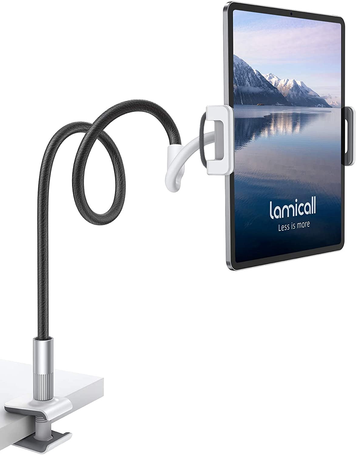 Gooseneck Tablet Holder, Tablet Mount : Flexible Arm Clip Tablet Stand ...