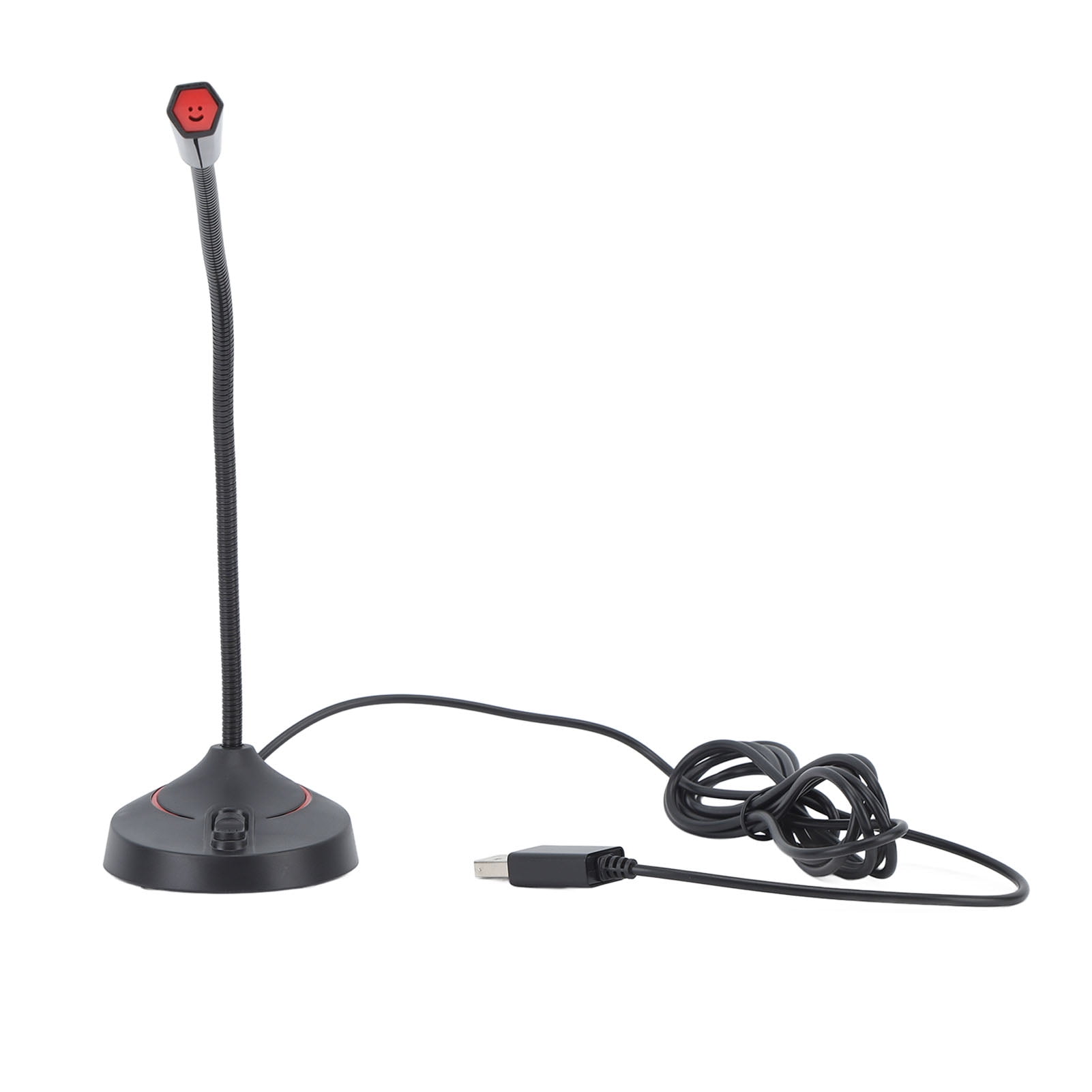 Gooseneck Wired Microphone Black 360 Degrees Pick Up Desktop Gooseneck ...